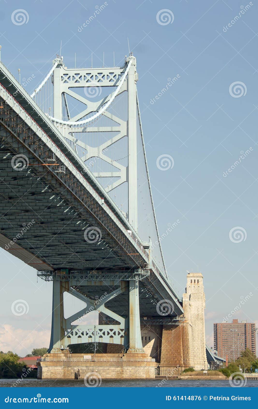 Benjamin Franklin Bridge stock photo. Image of water - 61414876