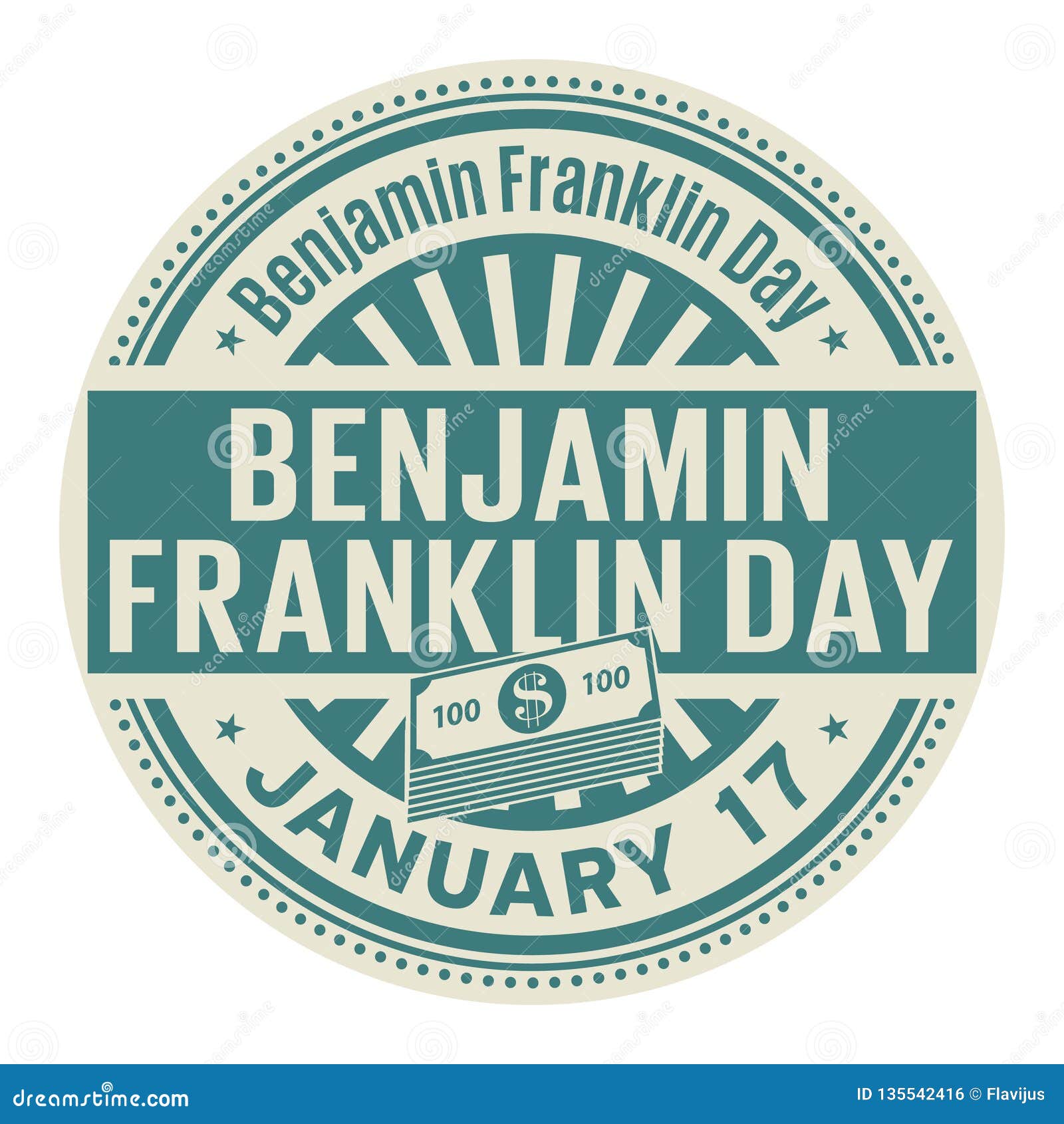Benjamin Franklin Day, January 17 Stock Vector - Illustration of ...