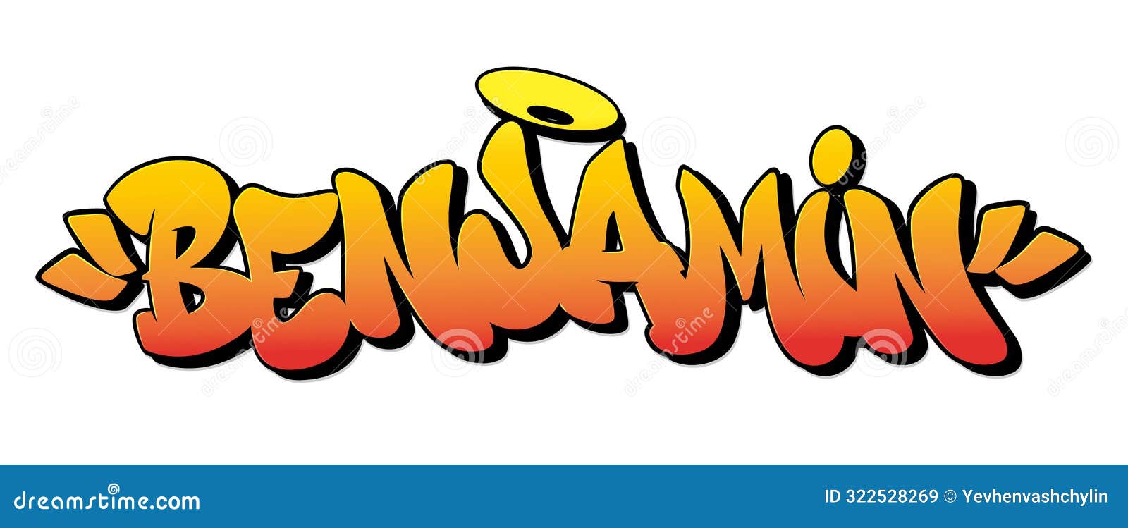 Benjamin Name Arabic Calligraphy Logo. Translation: `Benjamin` Vector ...