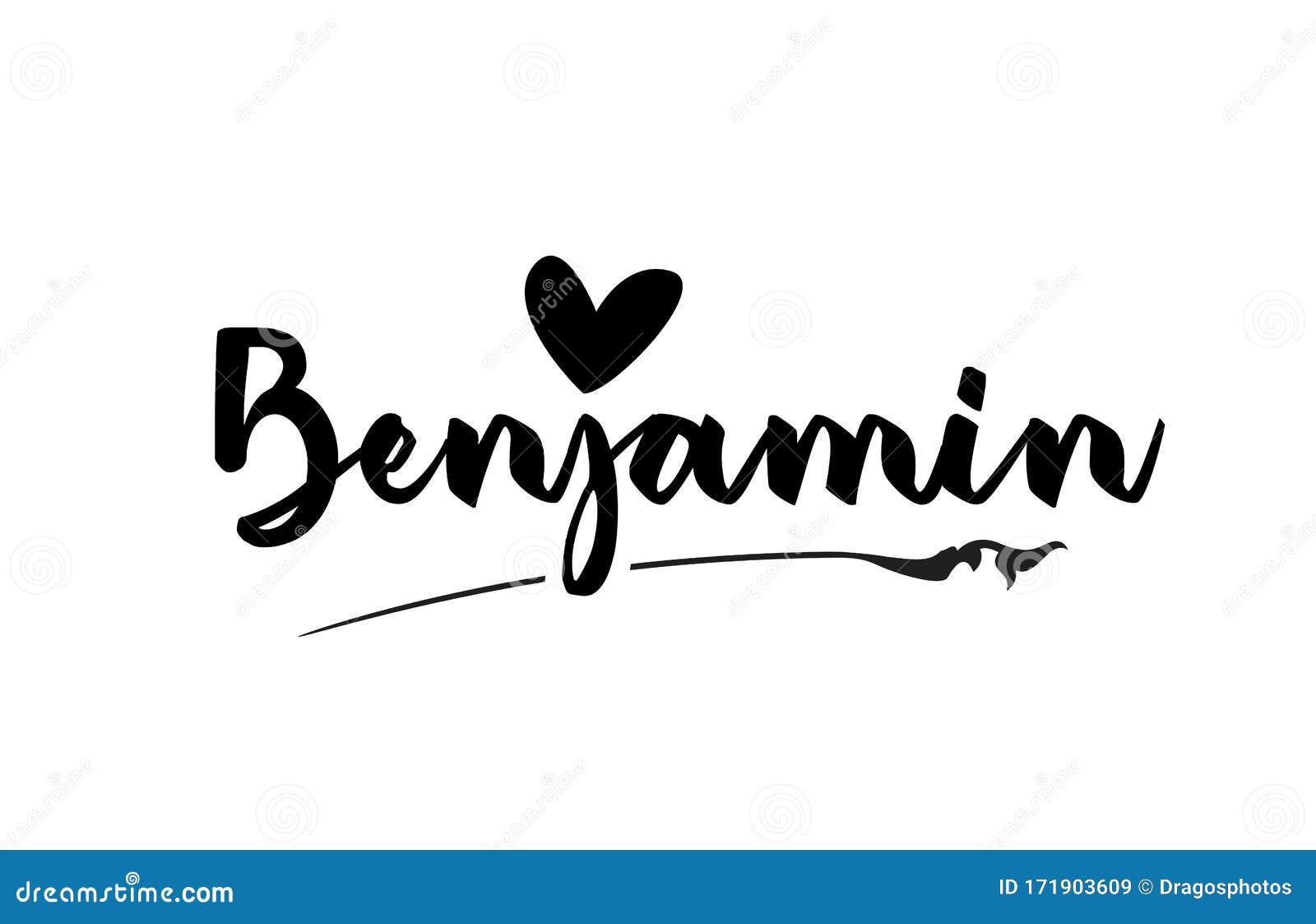 Benjamin Name Text Word with Love Heart Hand Written for Logo ... Benjamin Name Text Word with Love Heart Hand Written for Logo ...