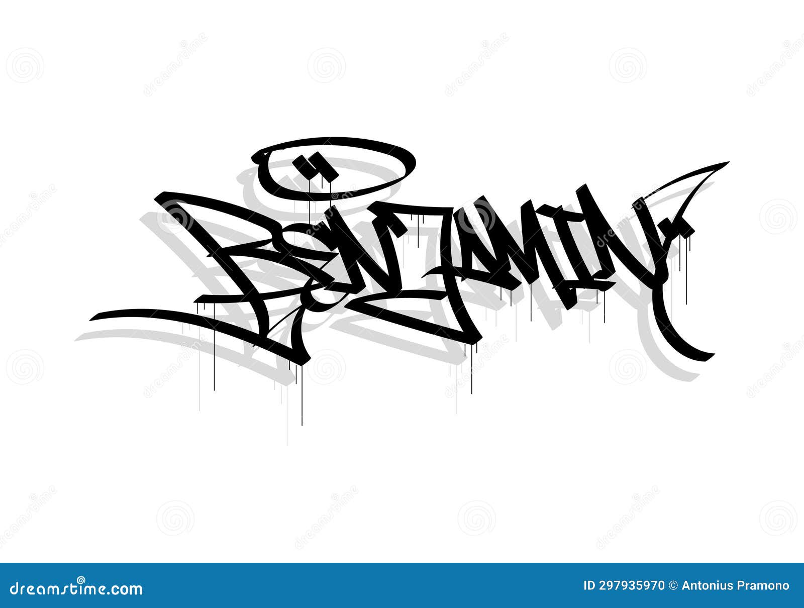BENJAMIN Word Graffiti Tag Style Stock Vector - Illustration of urban ...