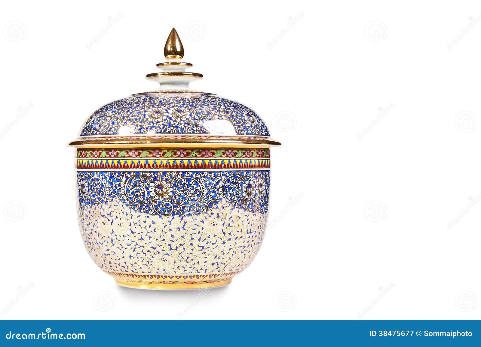 Ancient Benjarong Ceramic Texture Paint Tiles Patterns Thai Style On ...