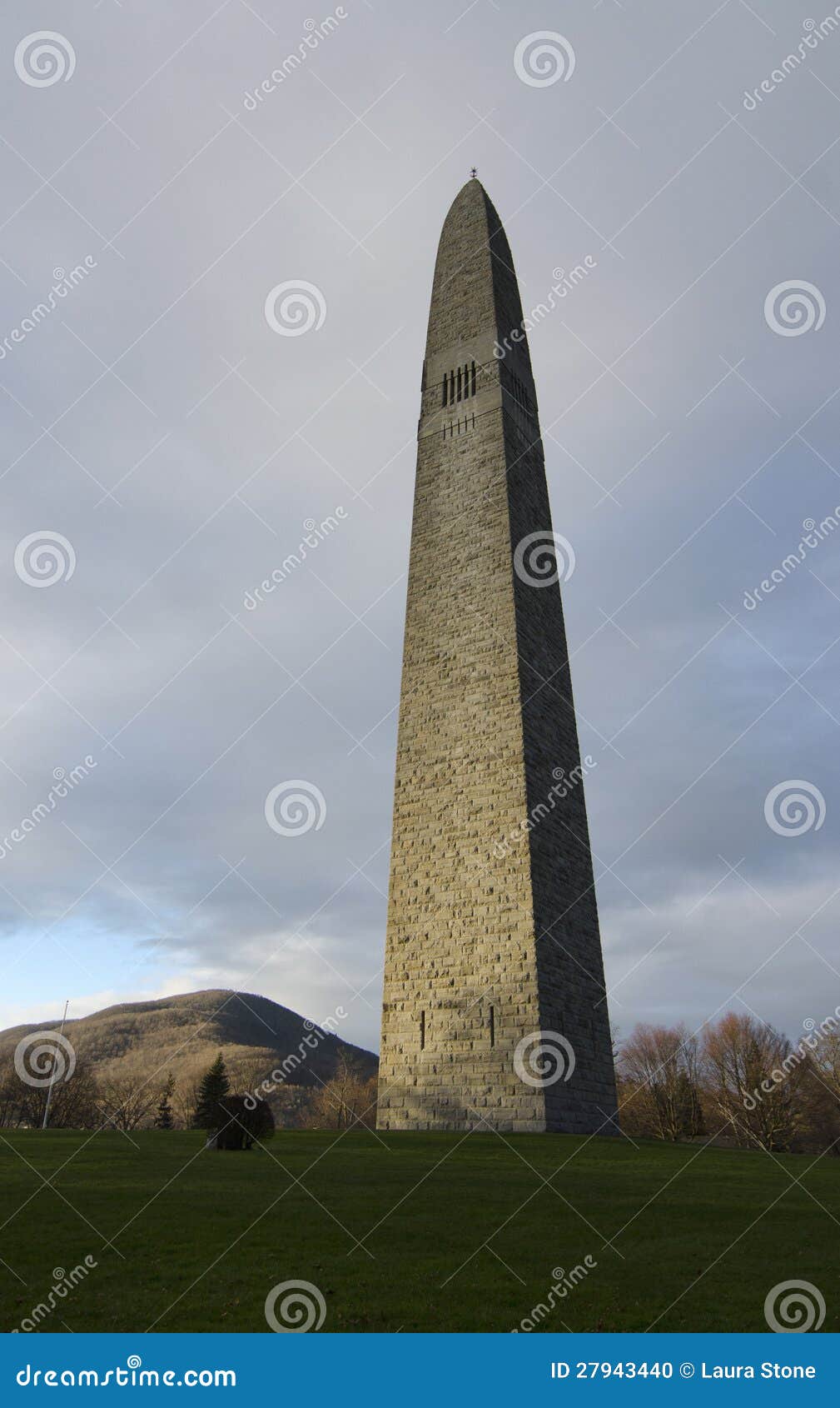 Bennington Battle Monument at Sunrise Stock Photo - Image of ...