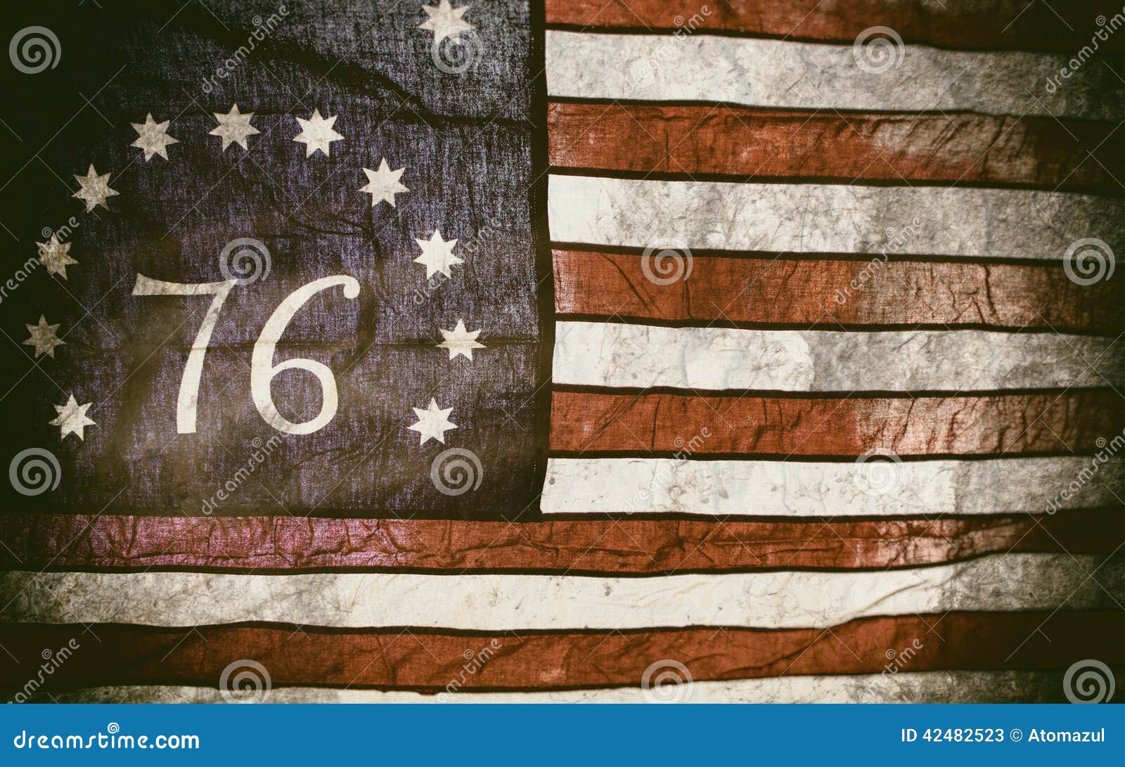 Bennington Flag American 76 Stock Image - Image of america, centennial ...