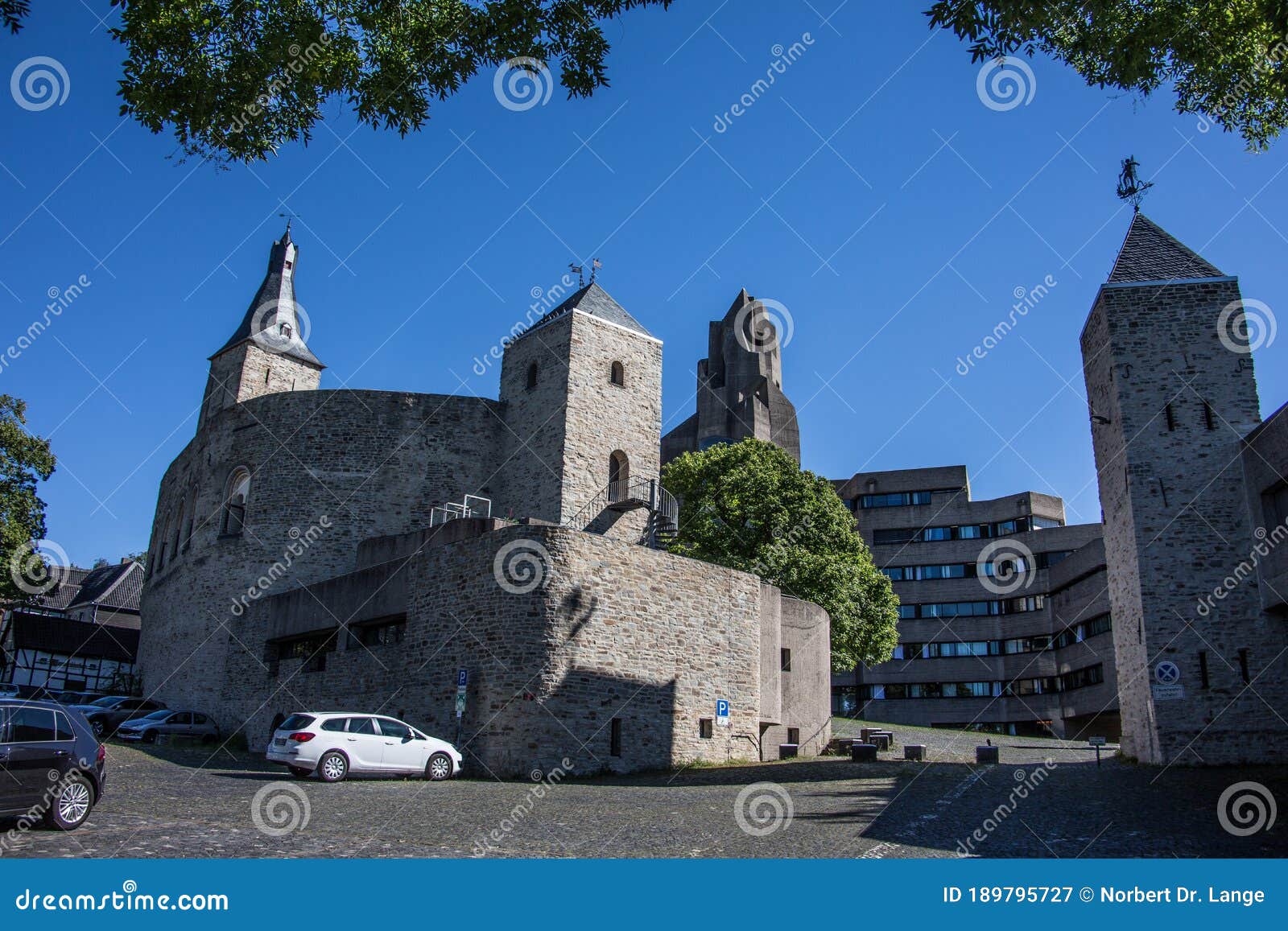 Bensberg Castle with Town Hall Editorial Photography - Image of summer ...