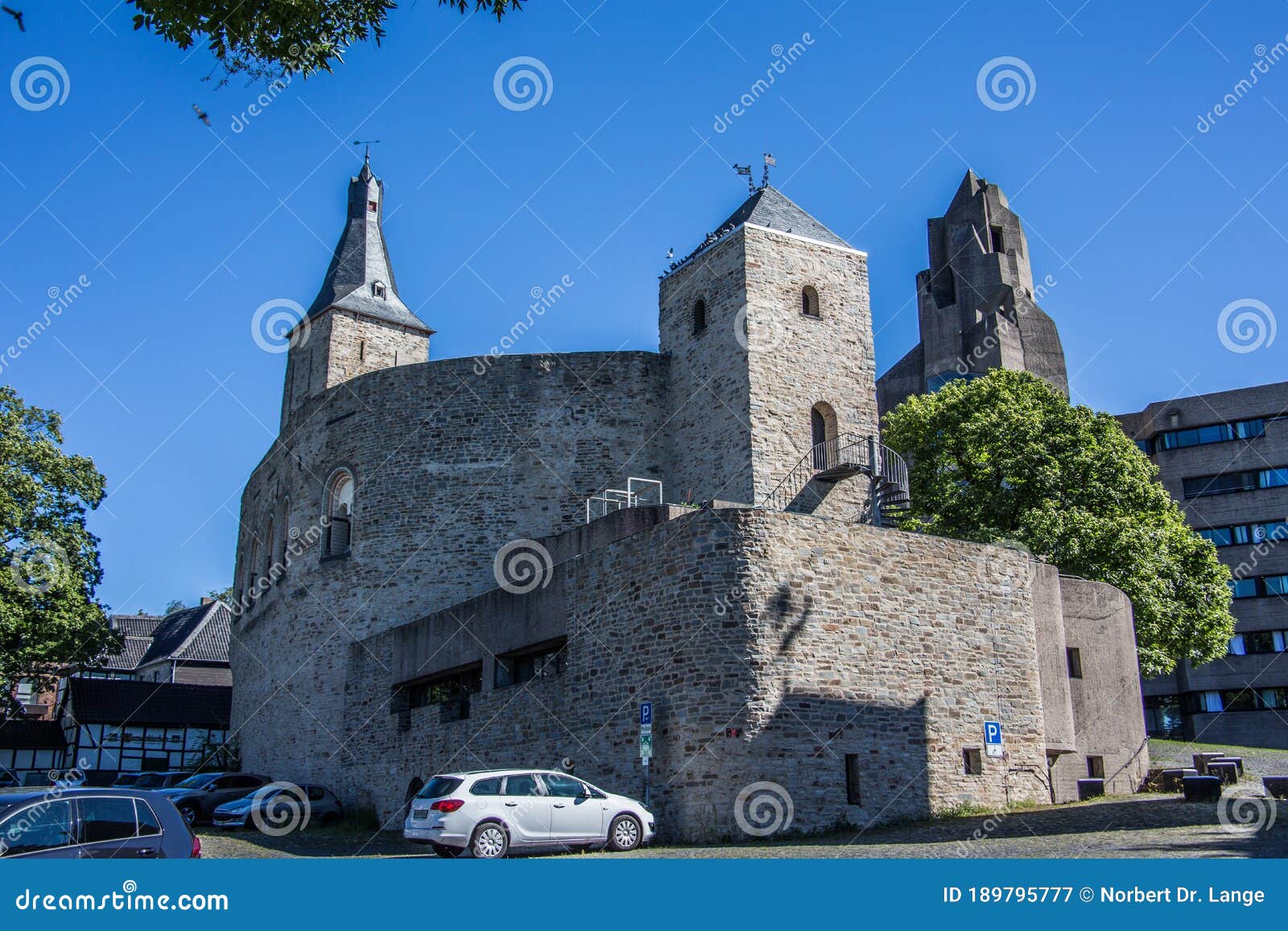 Bensberg Castle with Town Hall Editorial Photography - Image of monkey ...