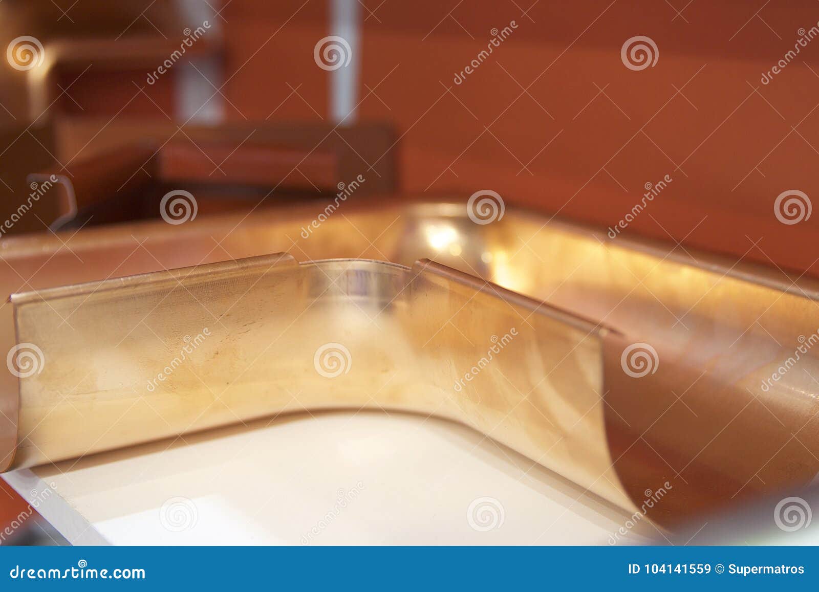 Bent Copper Profile for Drainage System Stock Image - Image of system ...