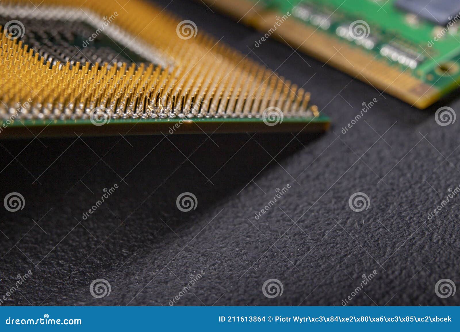 Bent Leg of a Computer Processor. Defective Spare Parts for Repairing ...