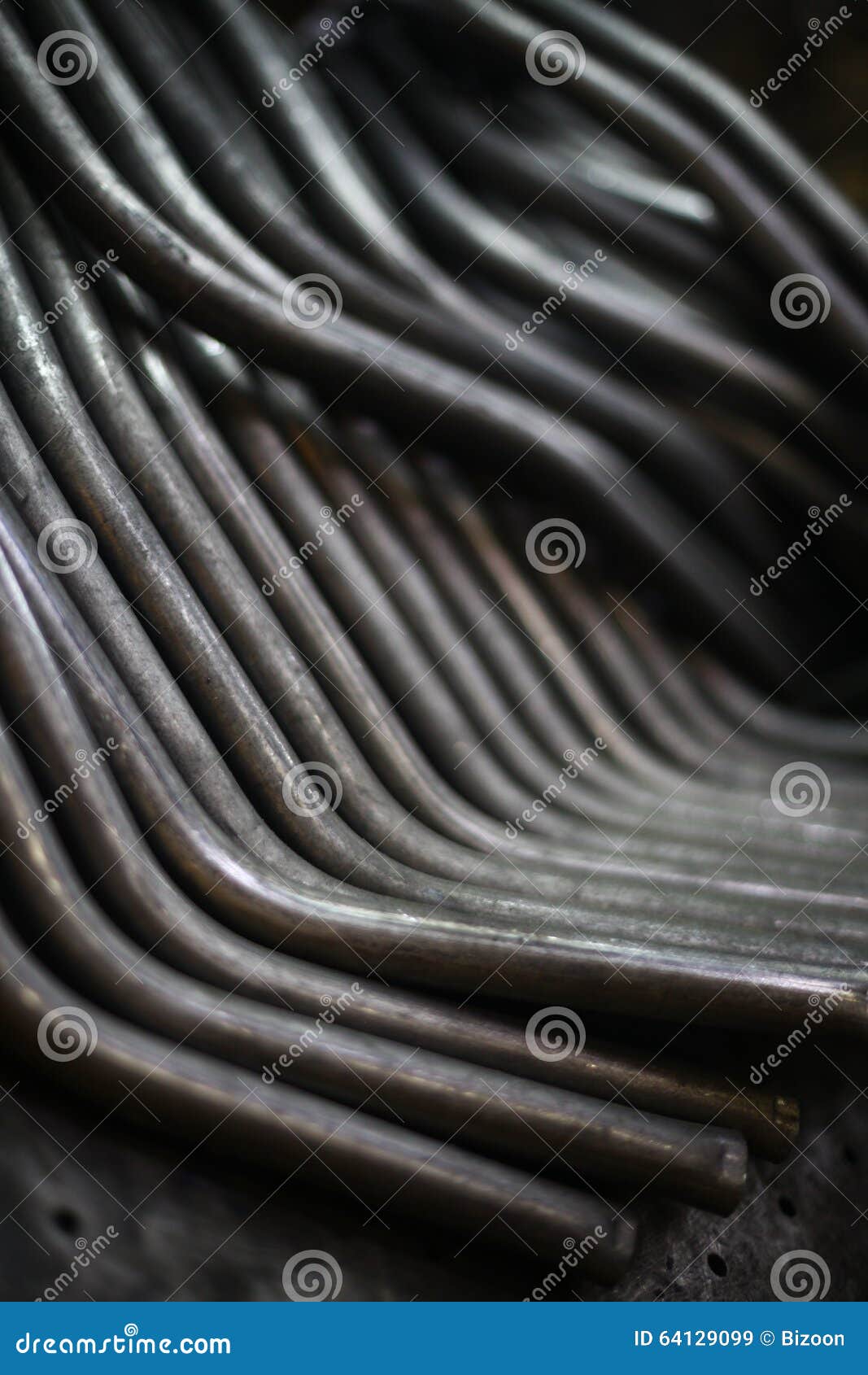 Bent metal bars stock image. Image of material, rough - 64129099