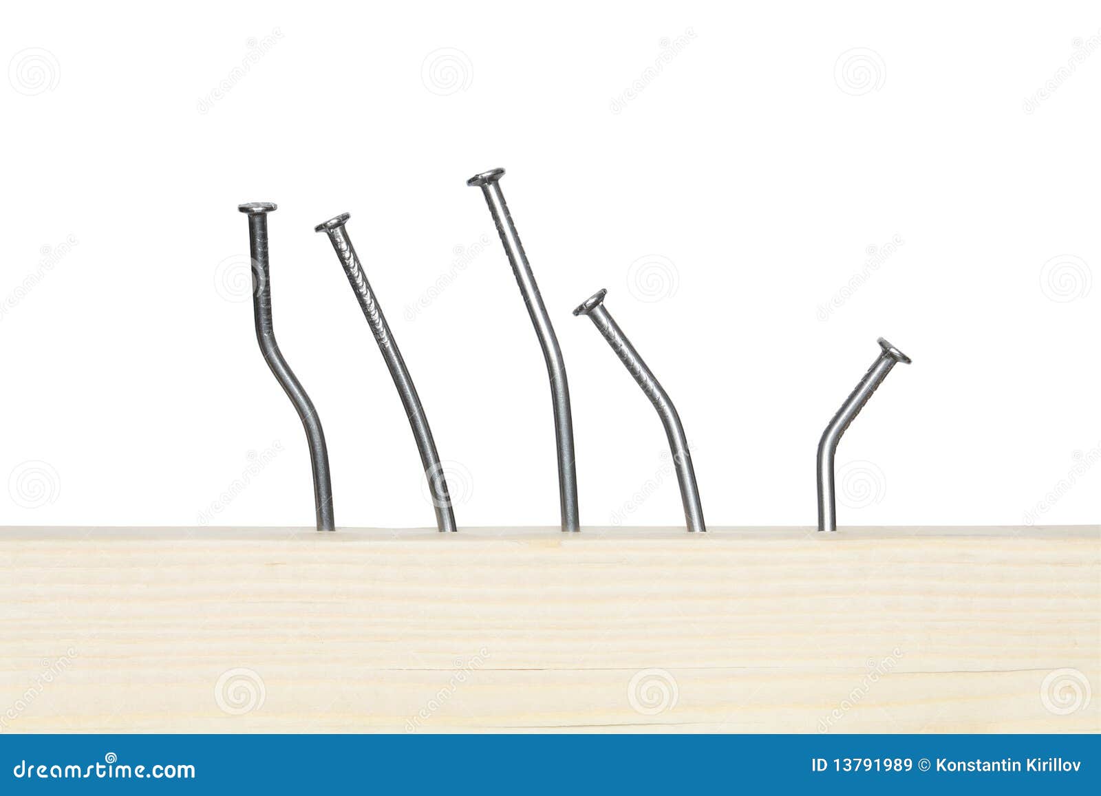 Bent Nails stock image. Image of objects, isolated, carpentry - 13791989