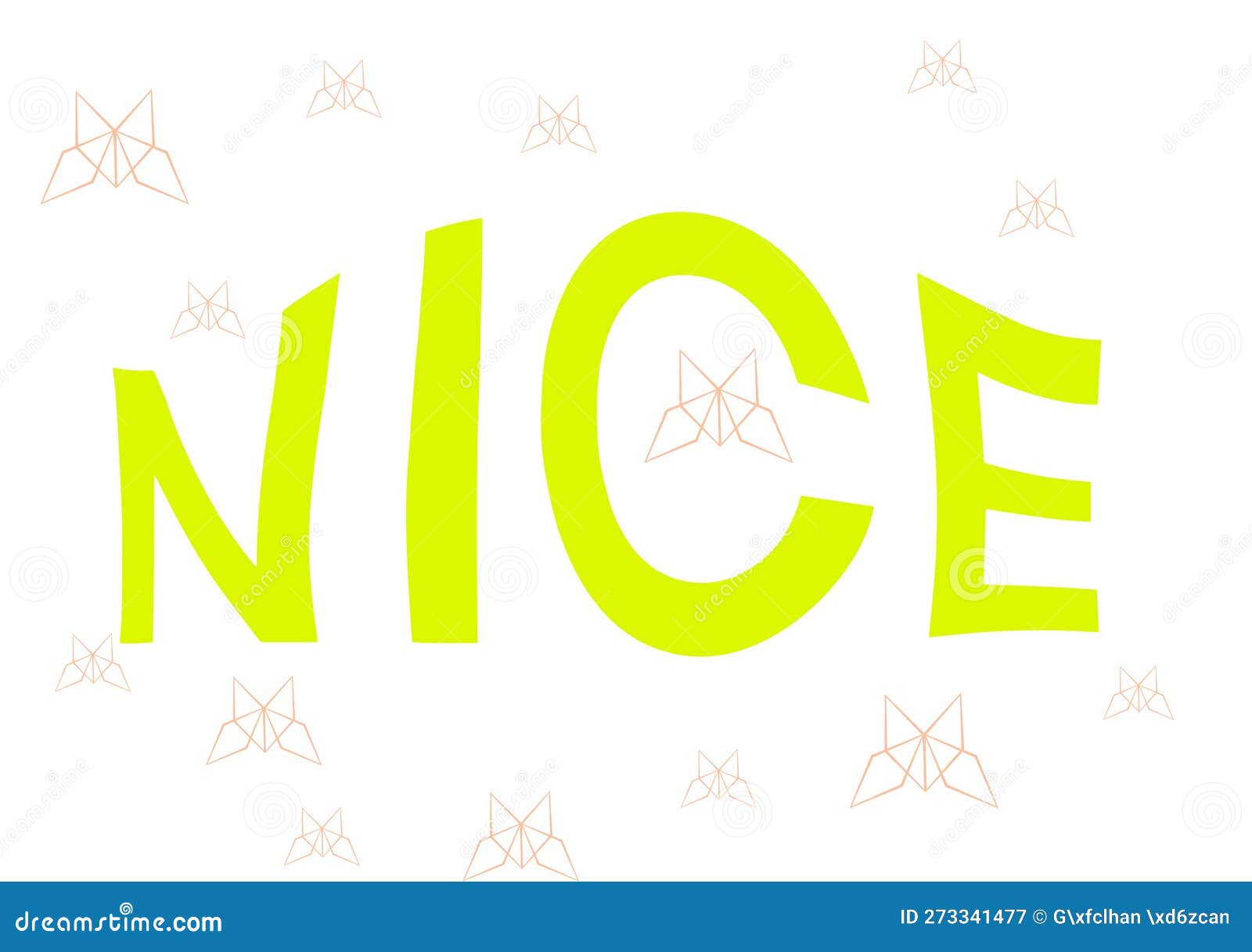 Bent Nice Written Background Design Stock Vector - Illustration of ...