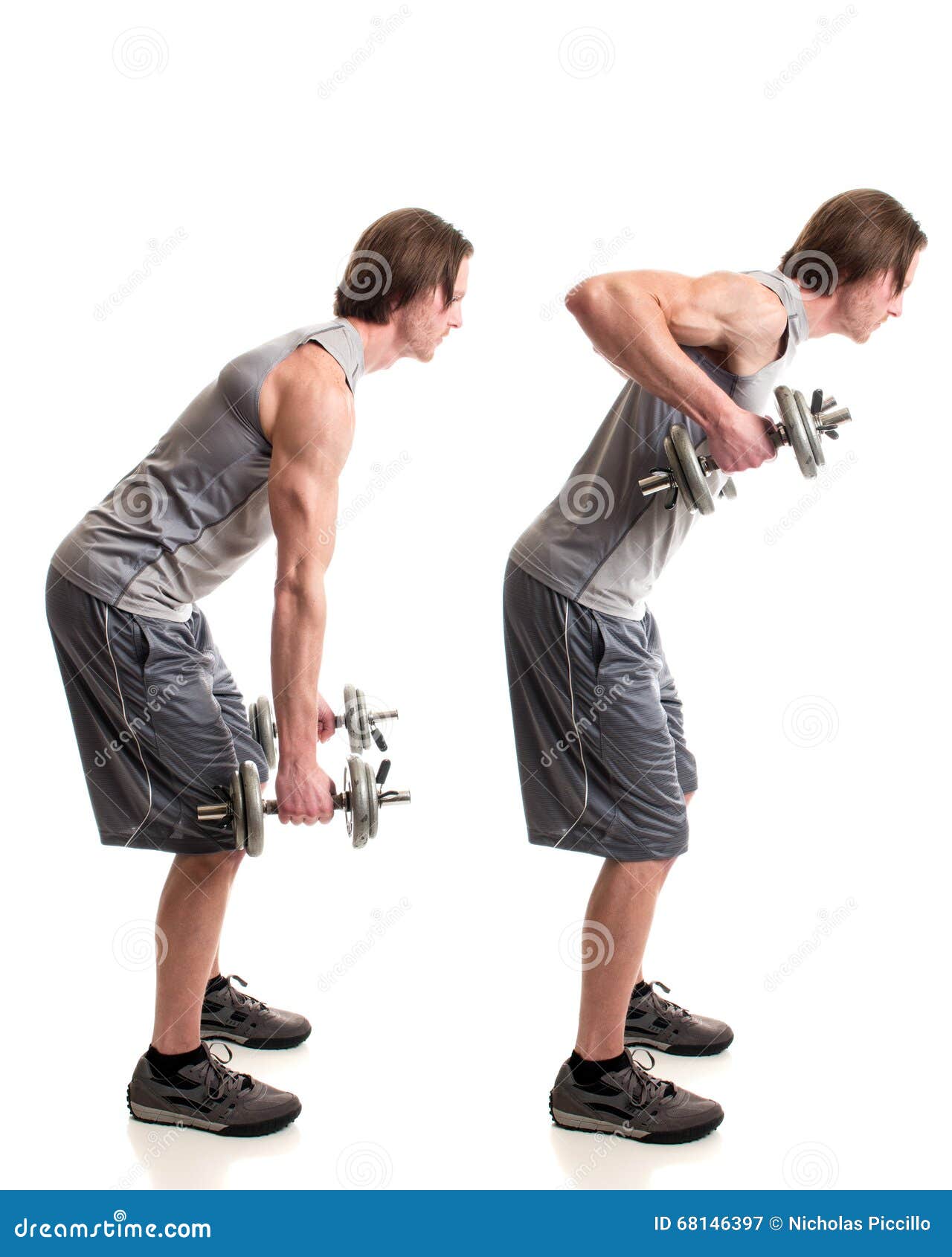 Bent Over Row stock image. Image of composite, attractive - 68146397