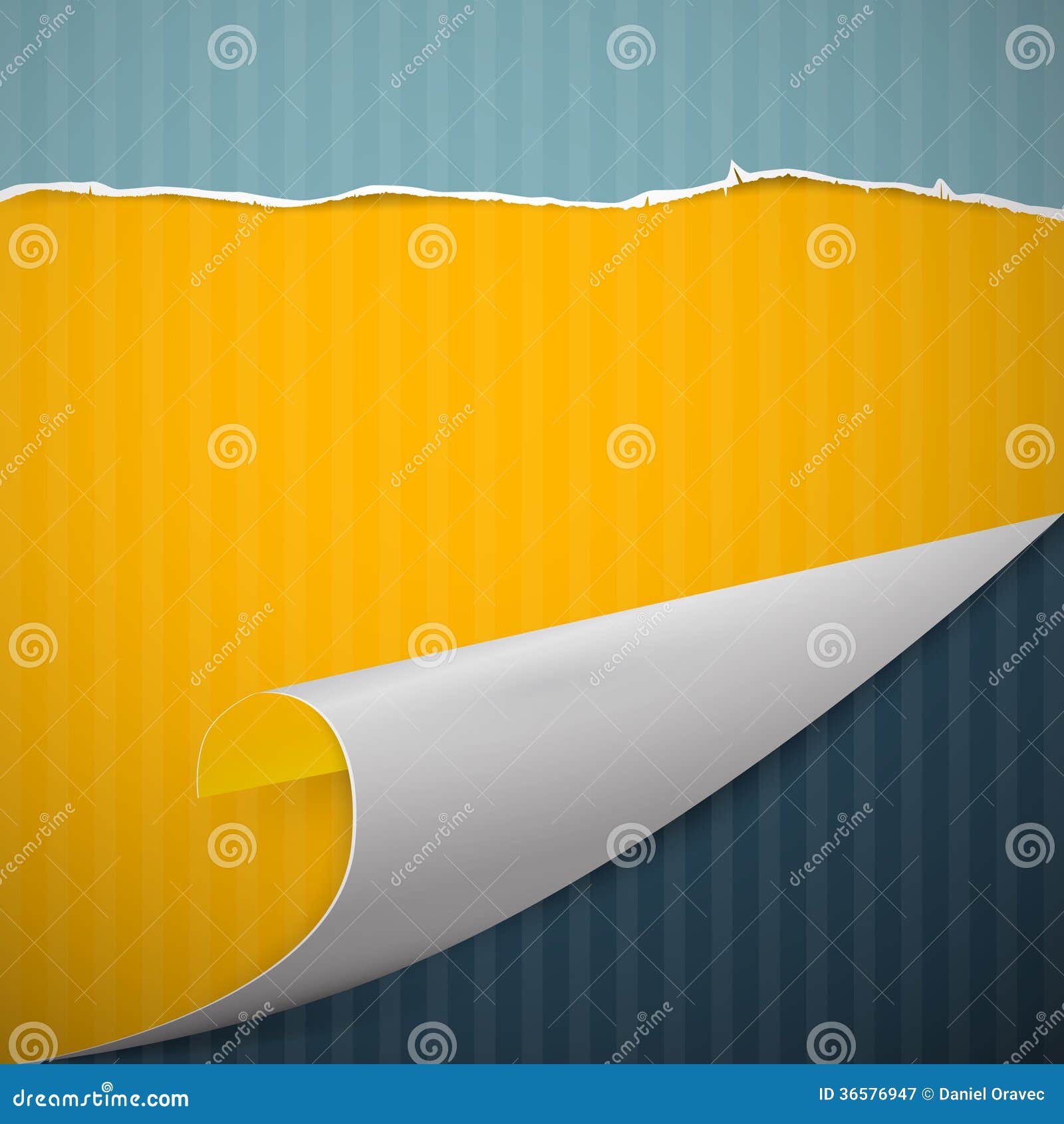 Bent Paper Corner, Retro Cardboard, Torn Papers Background Stock Vector ...
