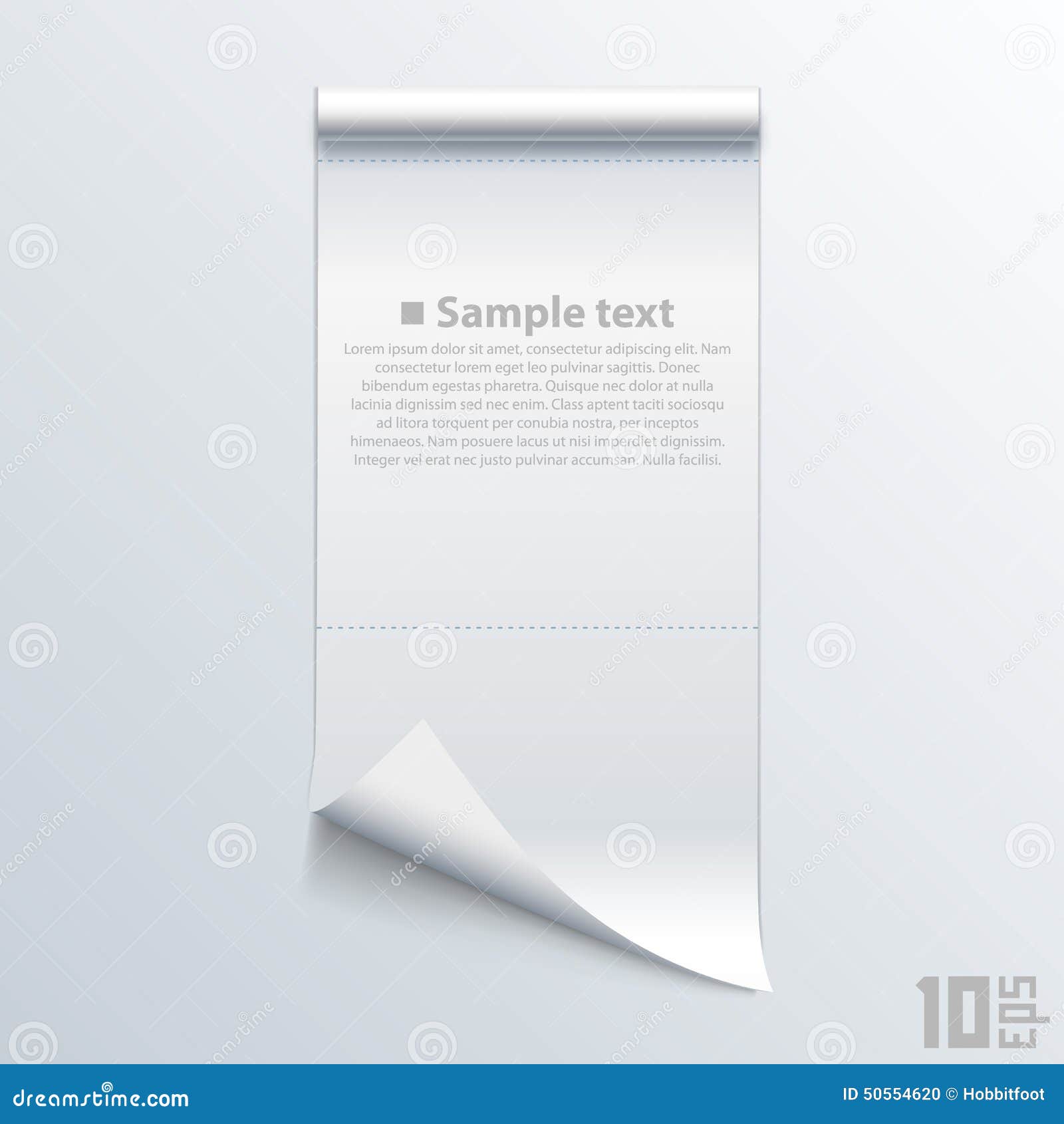 Bent Piece of Paper Notebook Stock Vector - Illustration of memo, note ...