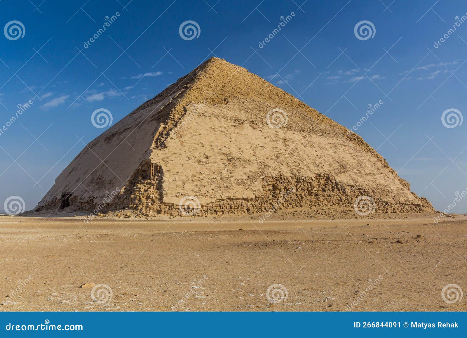 Bent Pyramid in Dahshur, Egy Stock Image - Image of dahshur, ancient ...