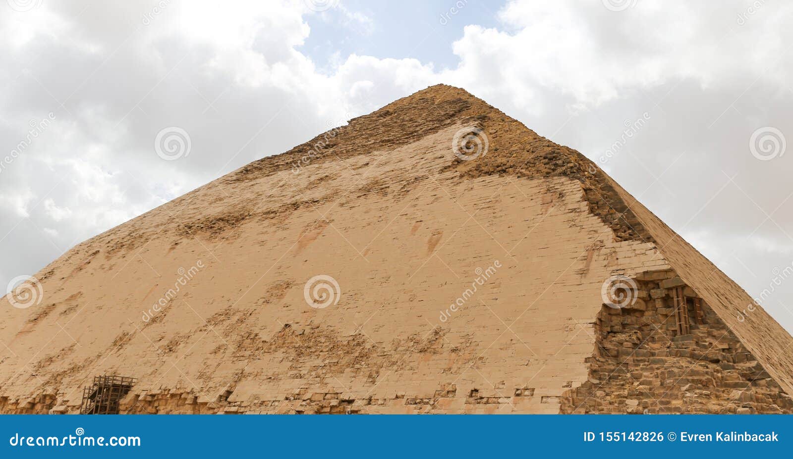 Bent Pyramid in Necropolis of Dahshur, Cairo, Egypt Stock Photo - Image ...