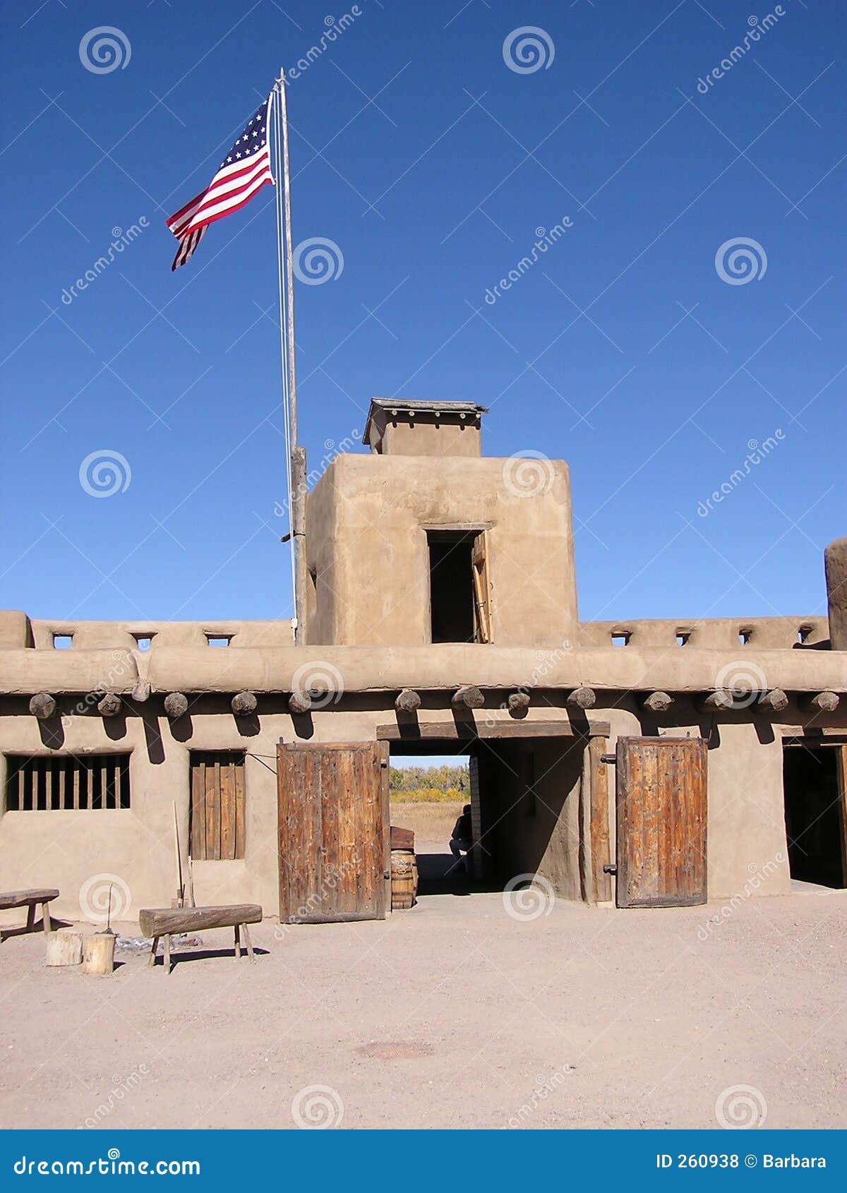 Bent s Old Fort stock photo. Image of flag, post, colorado - 260938