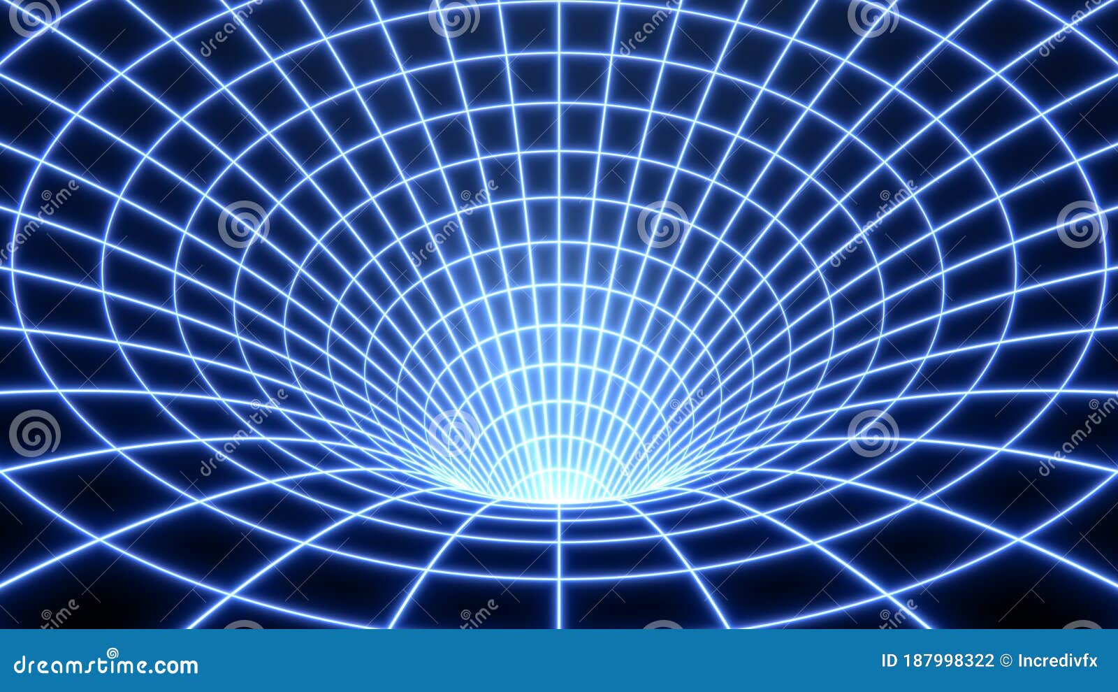 Bent Spacetime Warped Grid Wormhole Funnel Dimensional Relativity ...