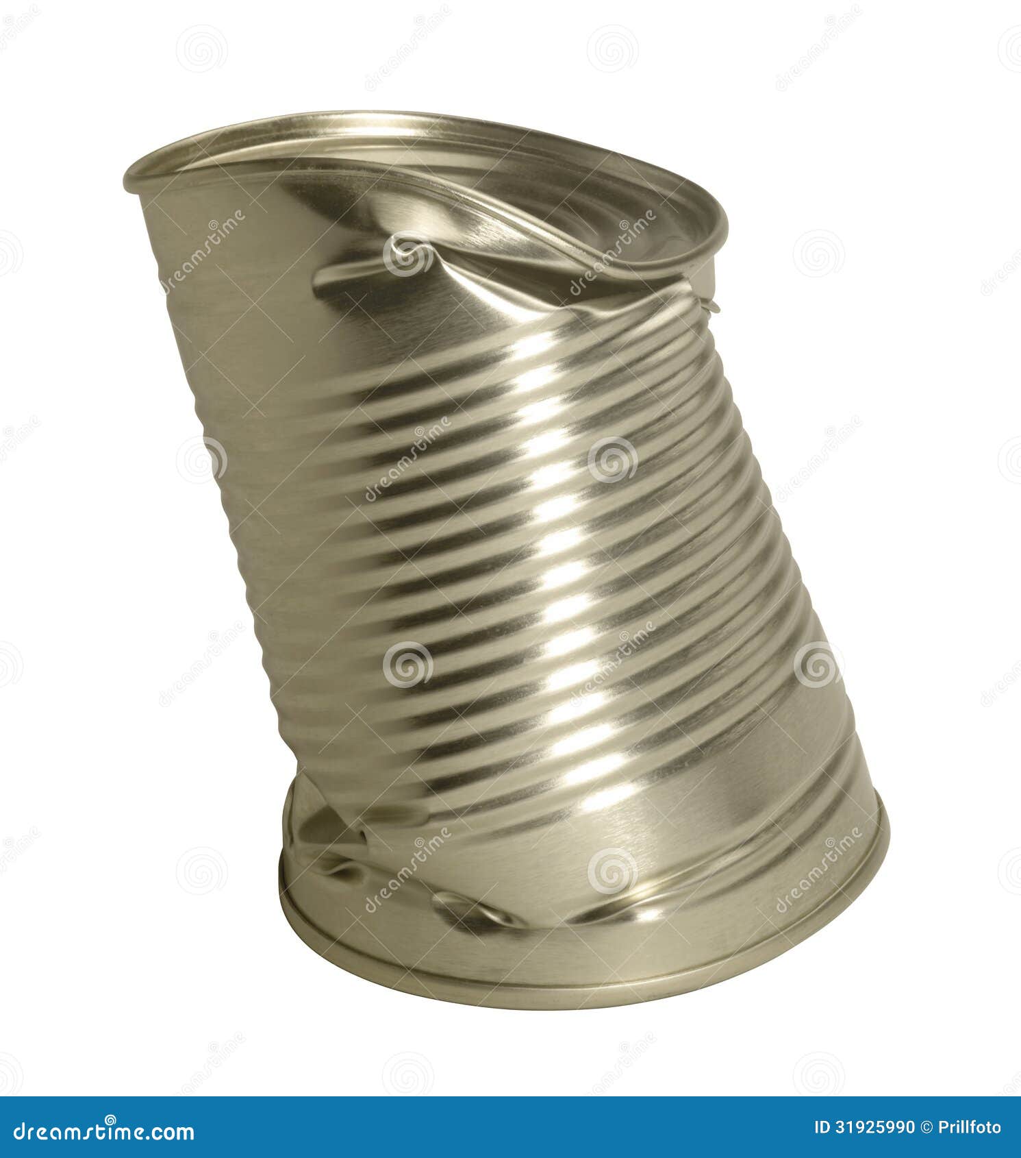 Bent tin can stock photo. Image of clean, broken, clipping - 31925990