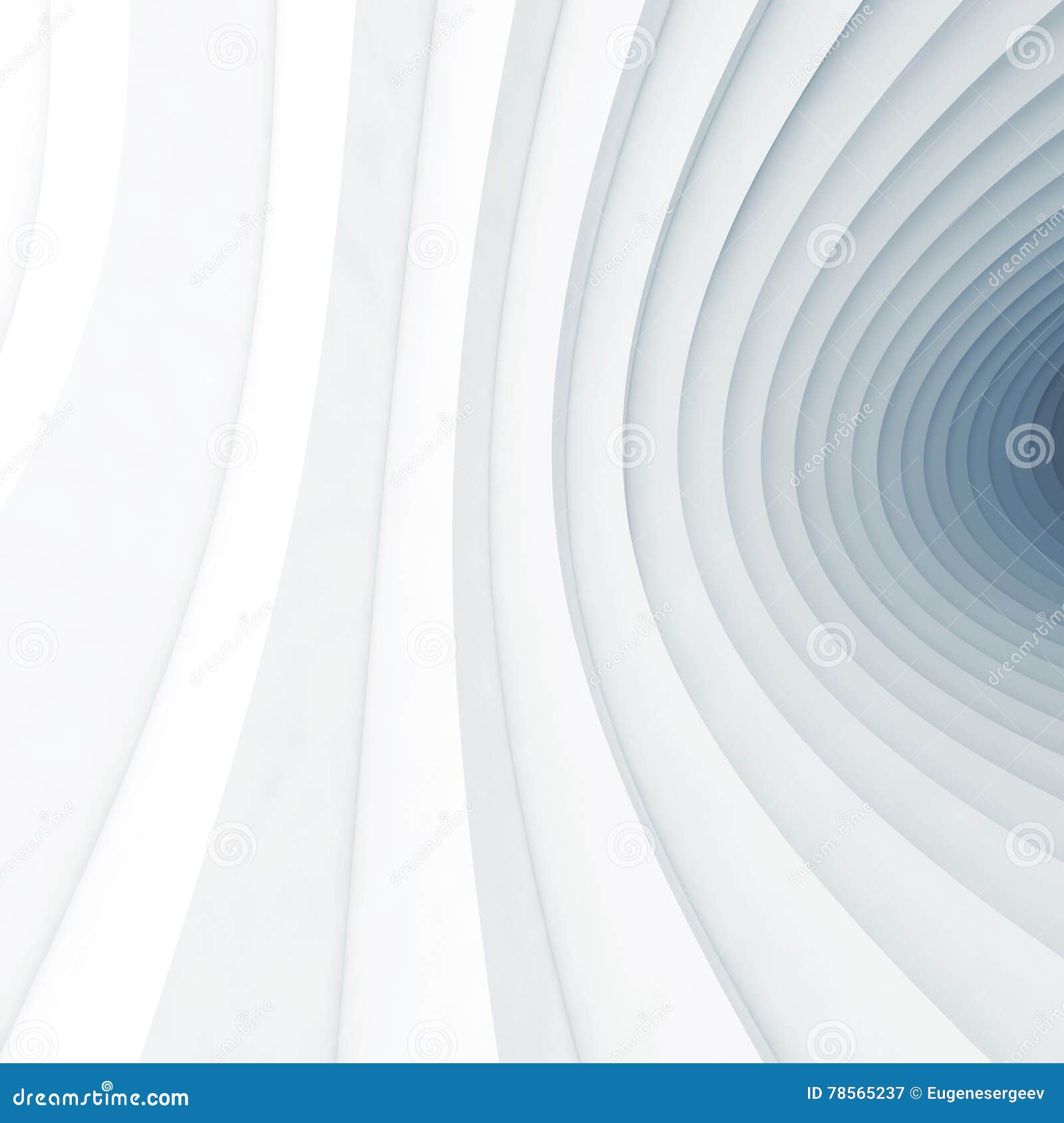 Bent Vortex Tunnel Interior, 3d Render Stock Illustration ...