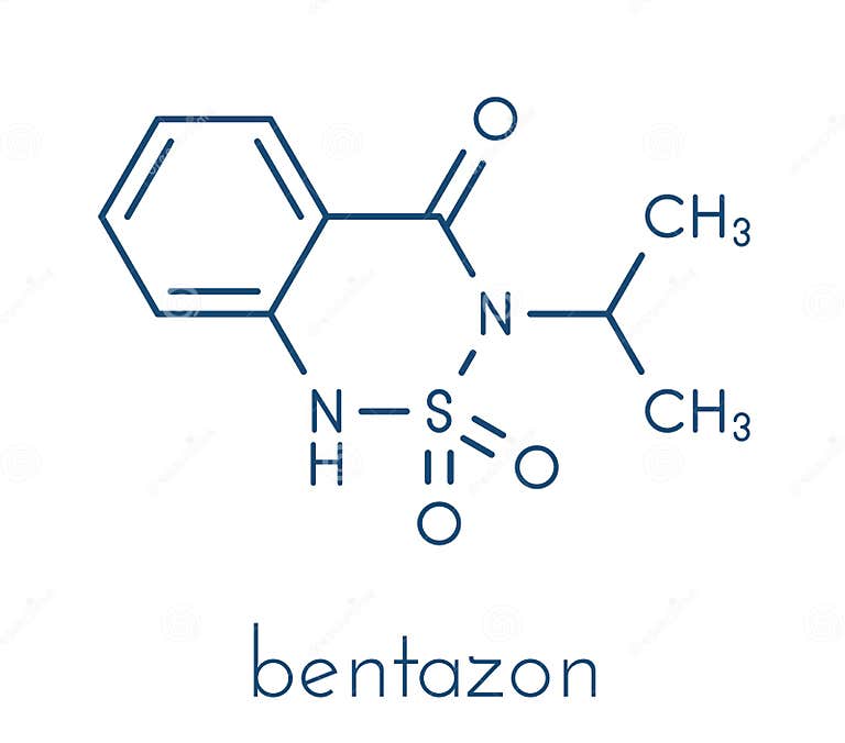 Bentazon Herbicide Molecule. Skeletal Formula Stock Vector ...