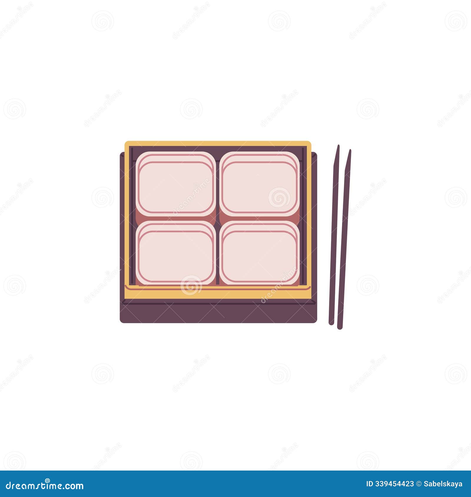 Bento Box. Empty Open Plastic Container. Stock Illustration ...
