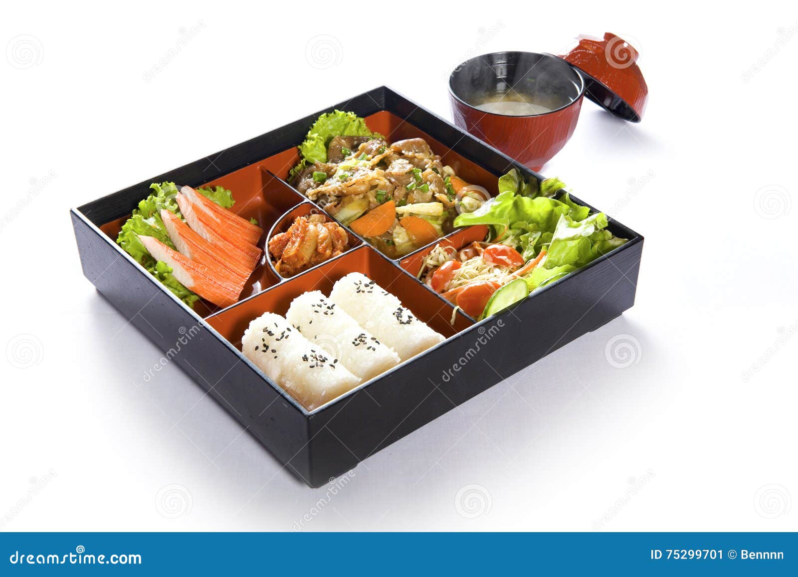 Bento box stock image. Image of food, fried, healthy - 75299701