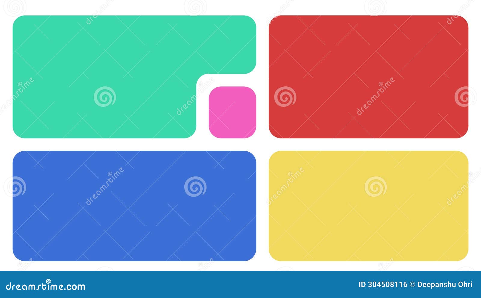 Trending Bento Box or Bento Grid UI UX Template. Horizontal Landscape ...
