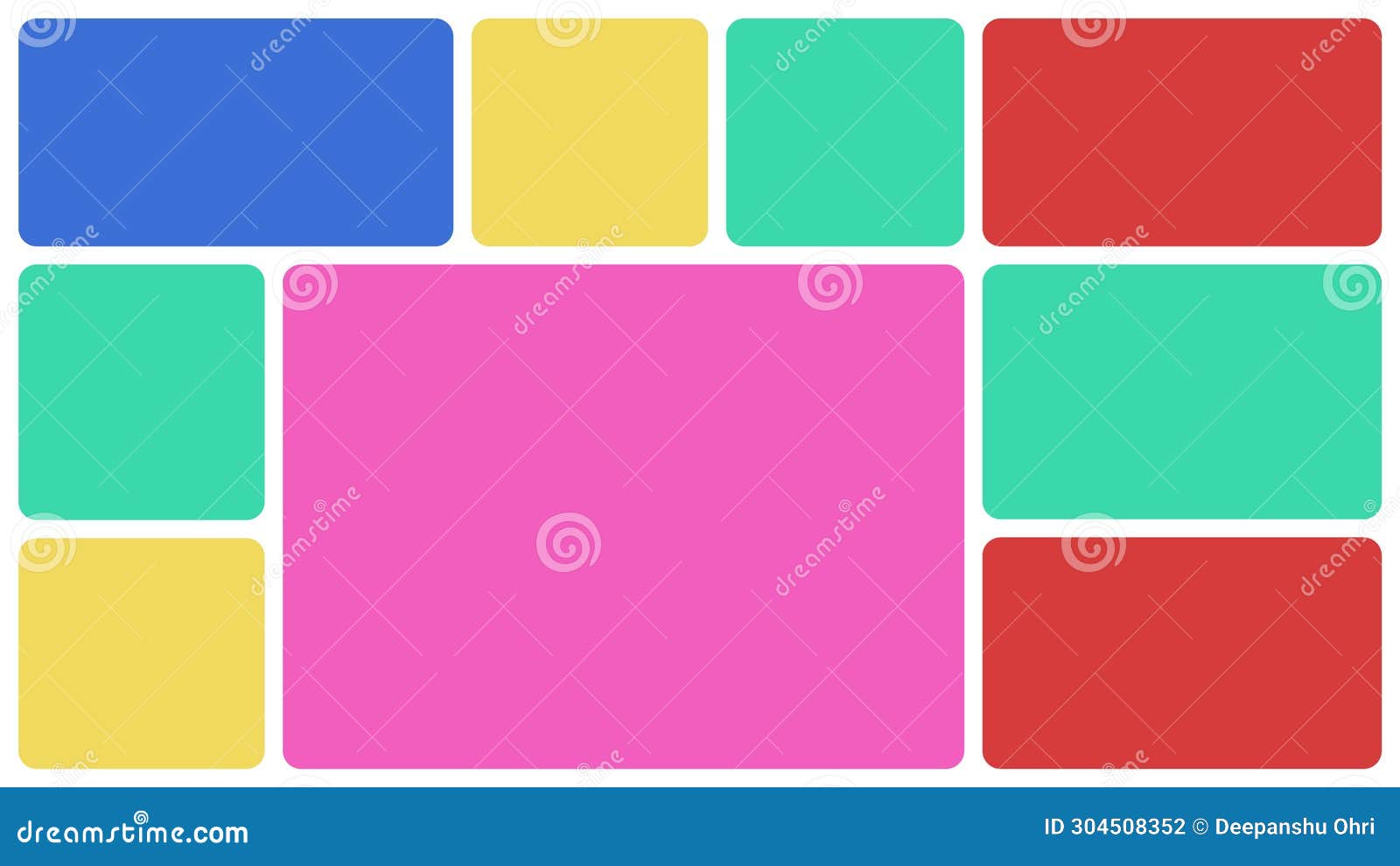 Trending Bento Box or Bento Grid UI UX Template. Horizontal Landscape ...