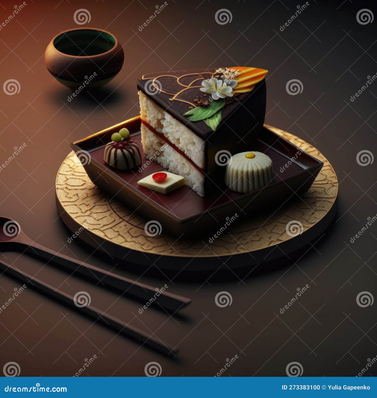 Bento Cake. Illustration AI Generative Stock Illustration ...