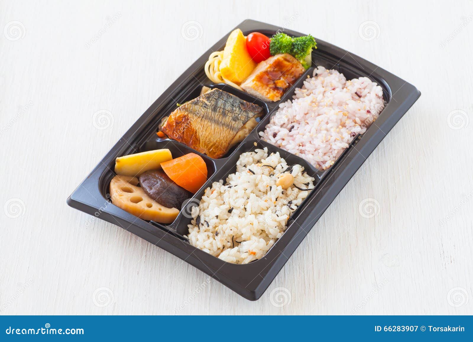 Bento, Single Portion Takeout Stock Image - Image of japan, fresh: 66283907