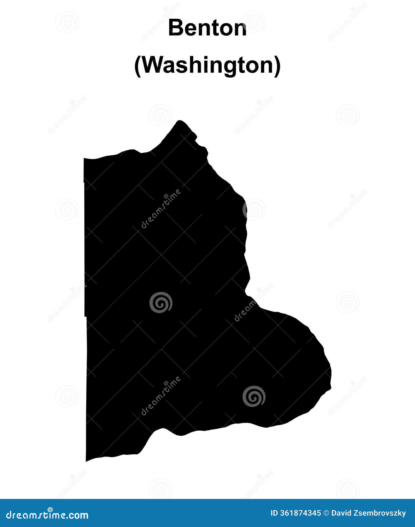 Benton Outline Map Cartoon Vector | CartoonDealer.com #357451941