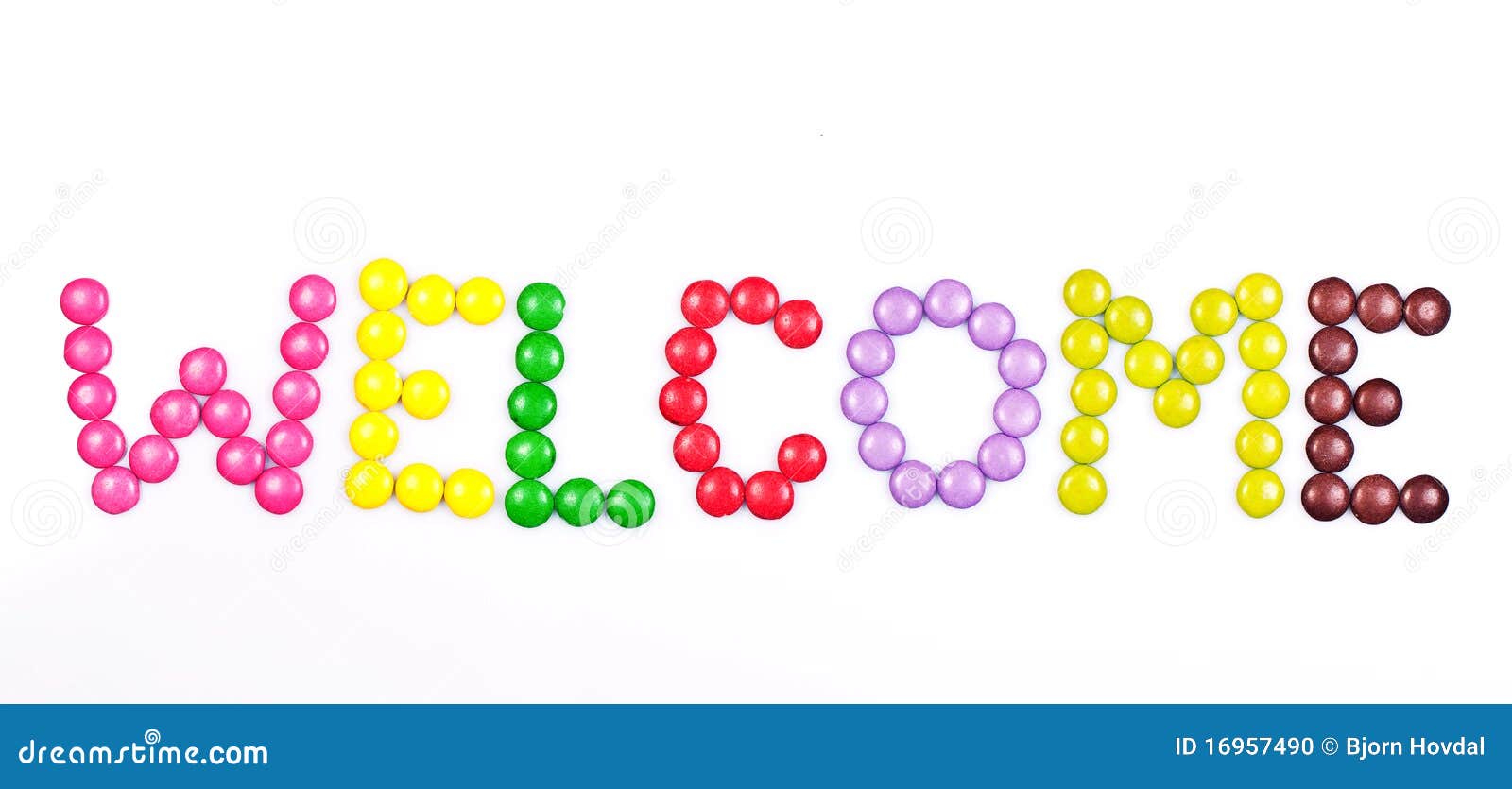 Benvenuto fotografia stock. Immagine di riempimento, dolce - 16957490