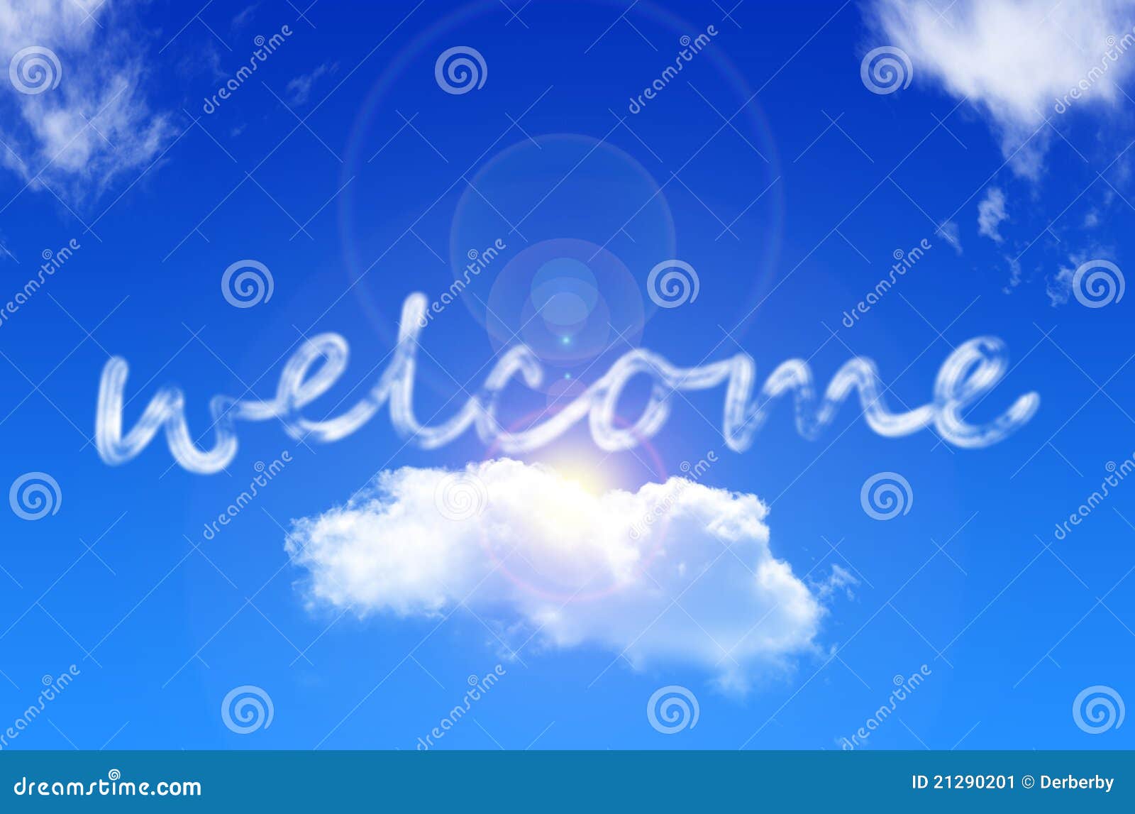 Benvenuto illustrazione di stock. Illustrazione di nube - 21290201