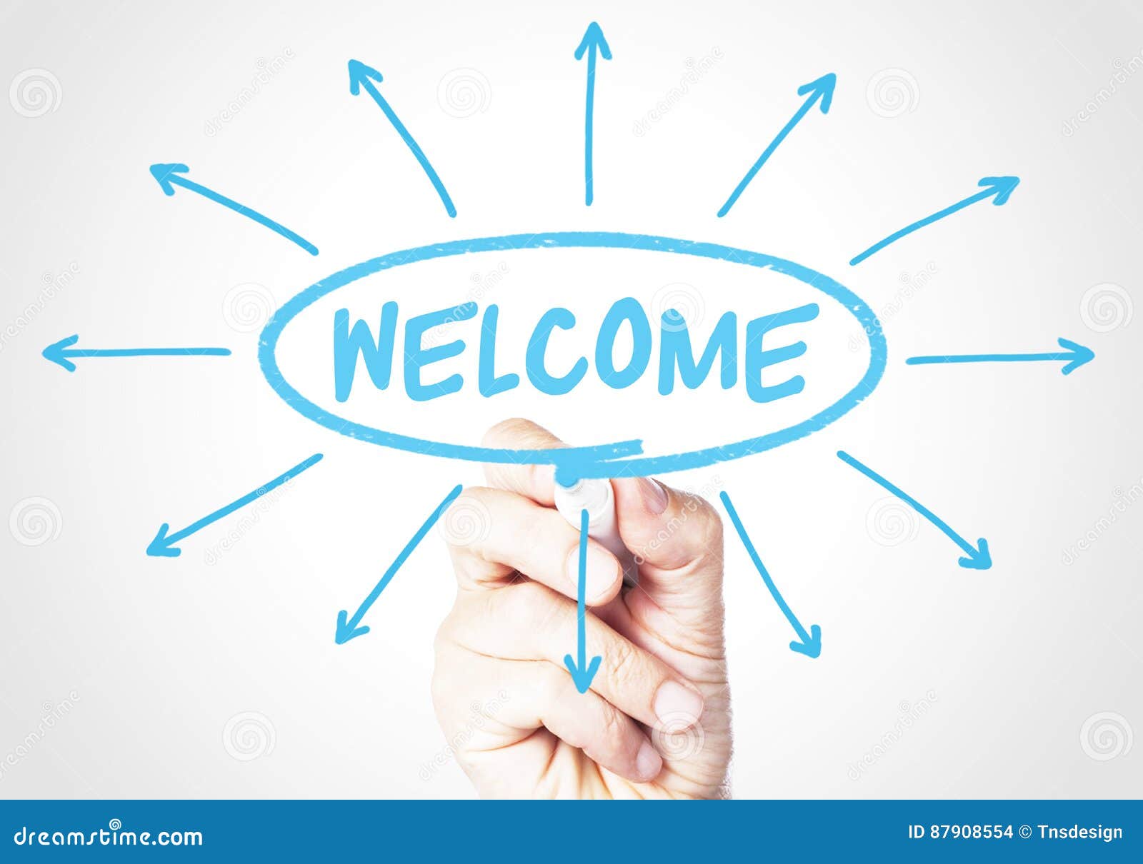 Benvenuto fotografia stock. Immagine di emozione, commercio - 87908554