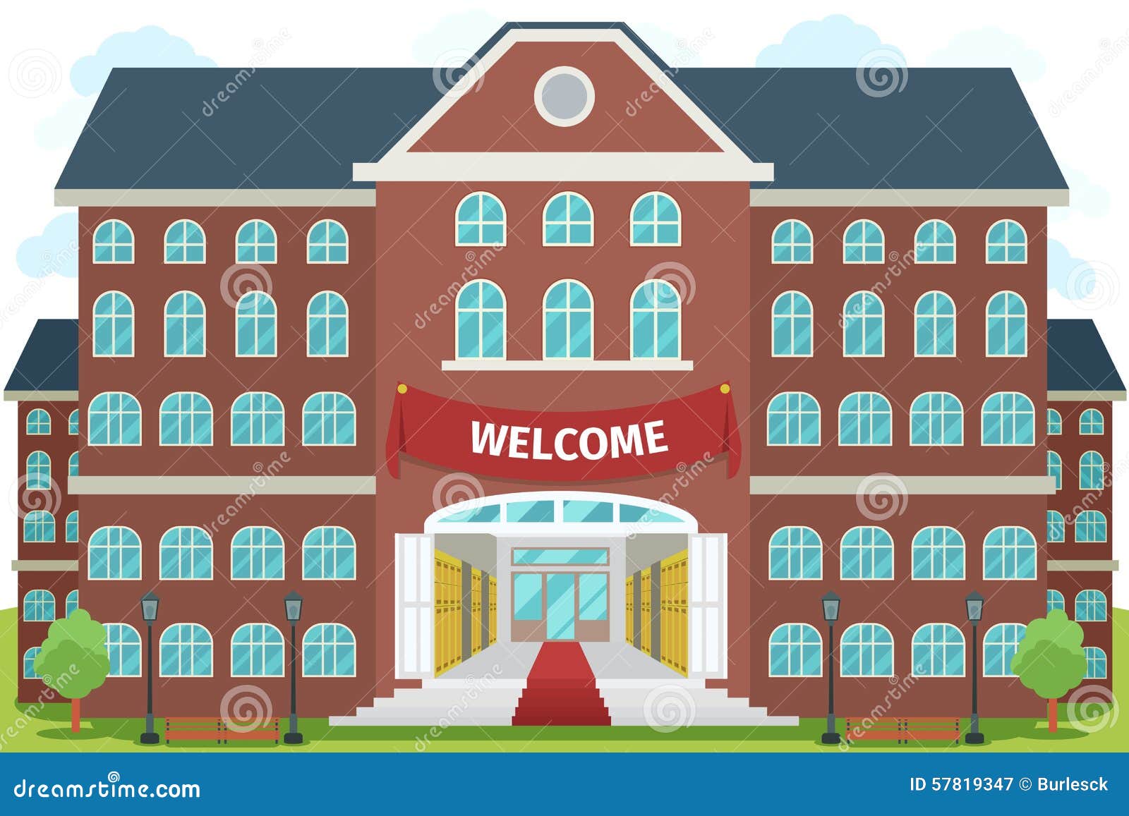 Benvenuto alla High School illustrazione vettoriale. Illustrazione di ...