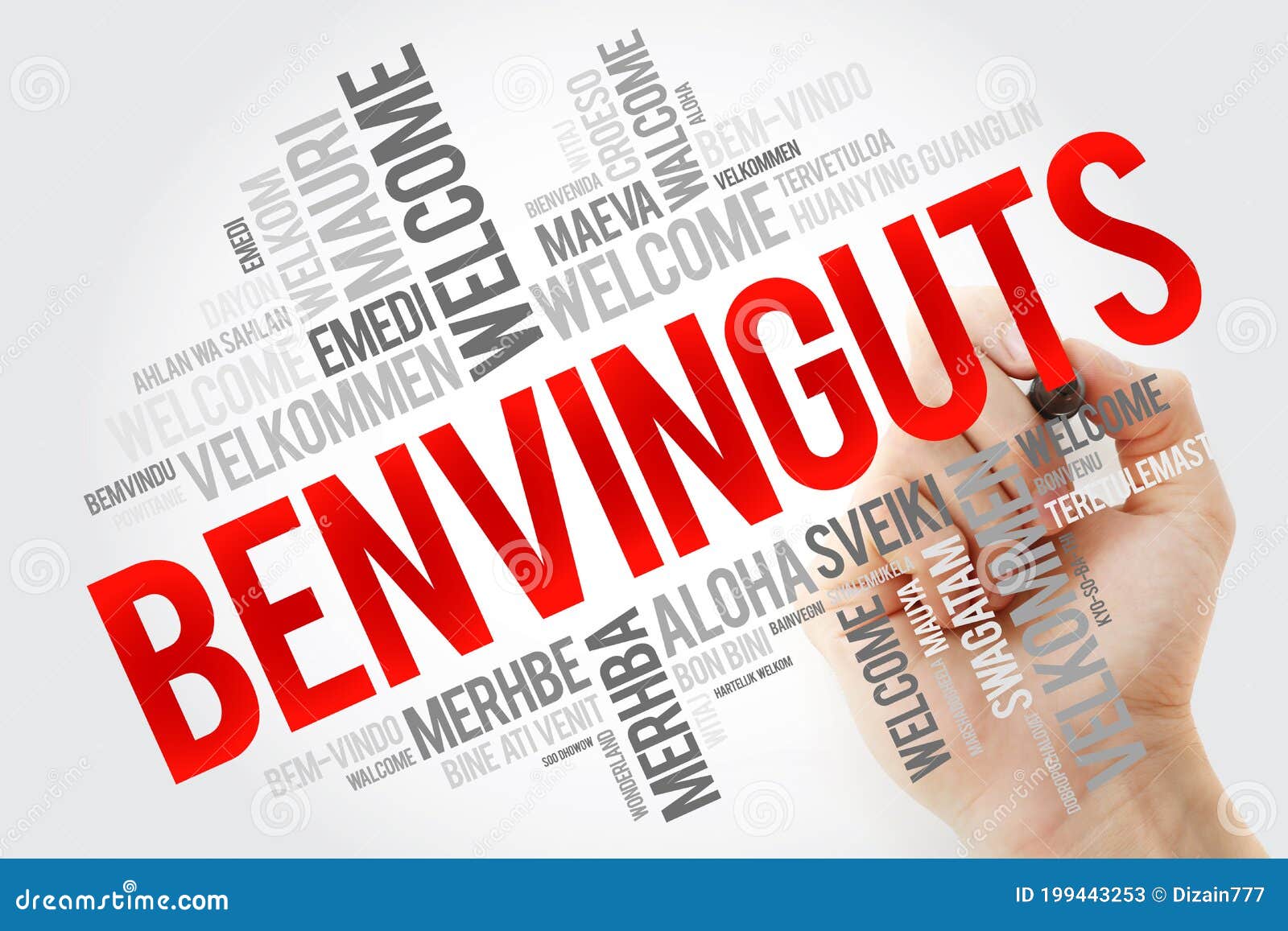 Benvinguts Welcome In Catalan Word Cloud Royalty-Free Stock Photo ...