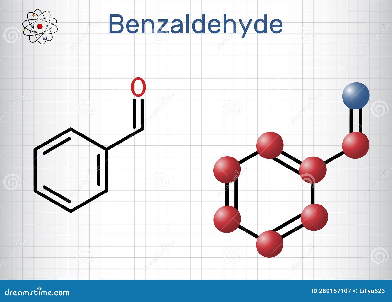 Benzaldehyde Benzoic Aldehyde Molecule It Is Simplest Aromatic Aldehyde With Odor Of Bitter