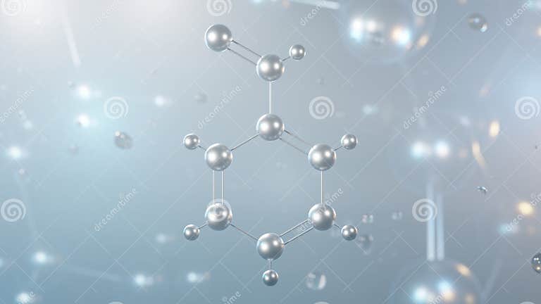 Benzaldehyde Molecular Structure, 3d Model Molecule, Aromatic Aldehyde ...