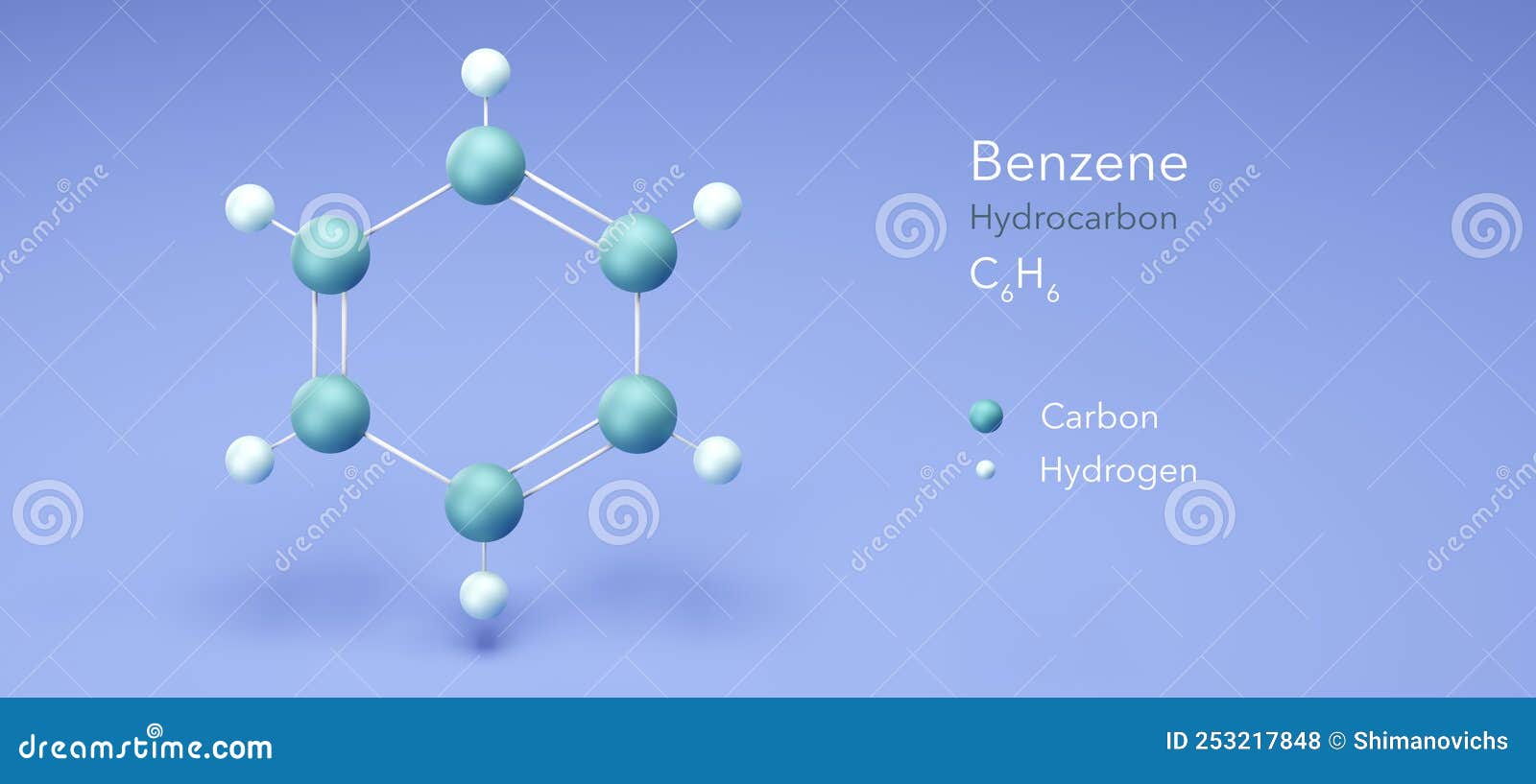 Benzene Molecular Structure On Black Background Royalty-Free Stock ...