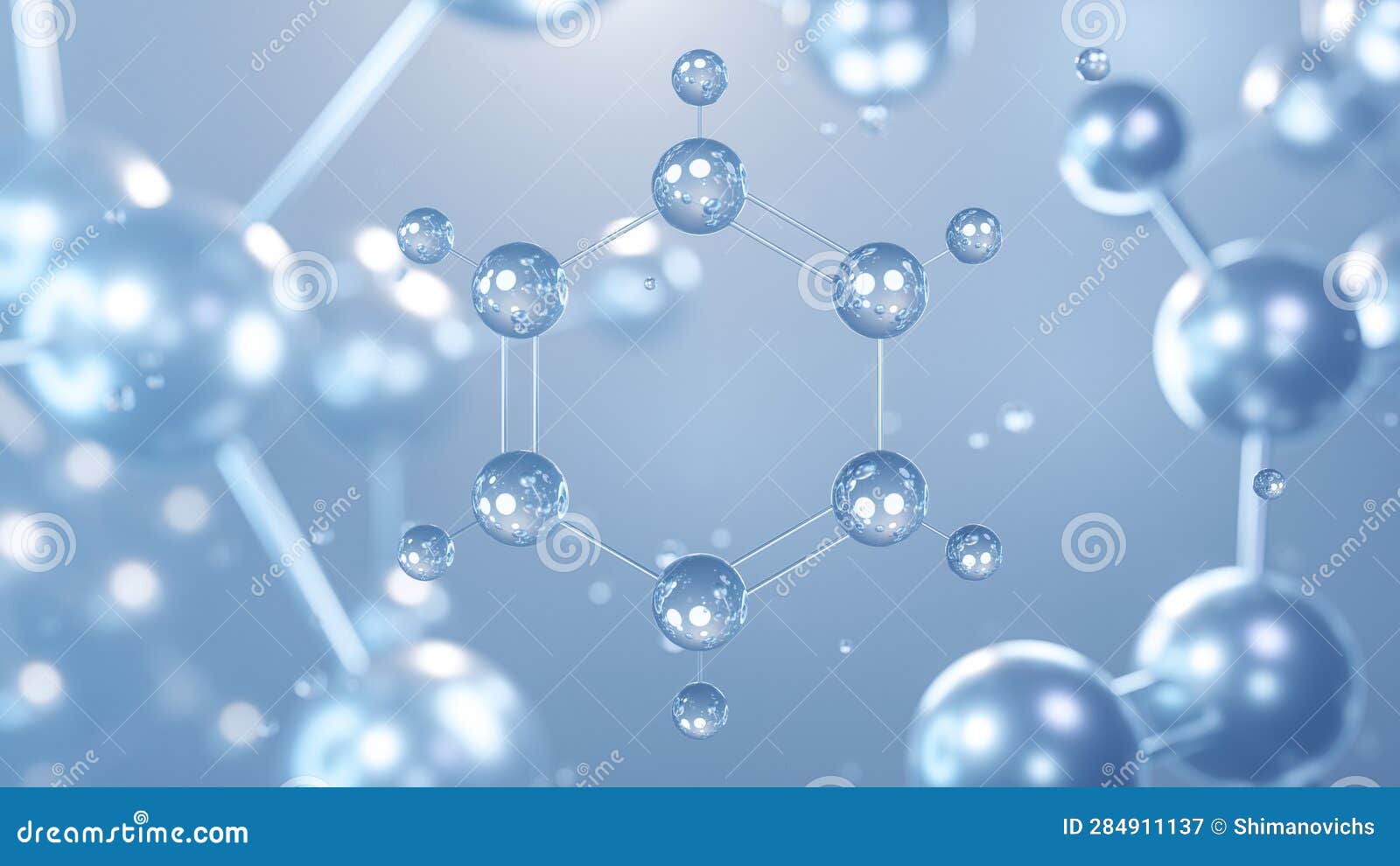 Benzene Molecular Structure 3d, Flat Model, Natural Constituent of ...