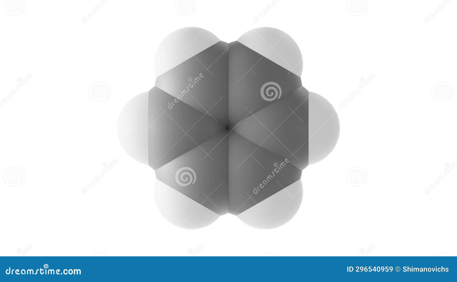 Benzene, Aromatic Hydrocarbon. Molecular Structures, 3d Rendering ...