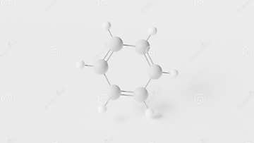 Benzene Molecule 3d, Molecular Structure, Ball and Stick Model ...