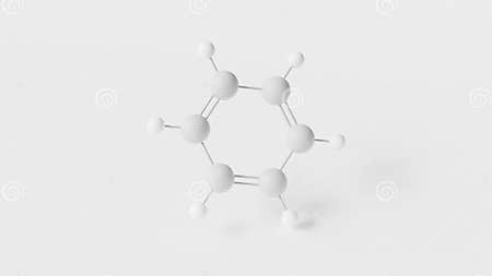 Benzene Molecule 3d, Molecular Structure, Ball and Stick Model ...