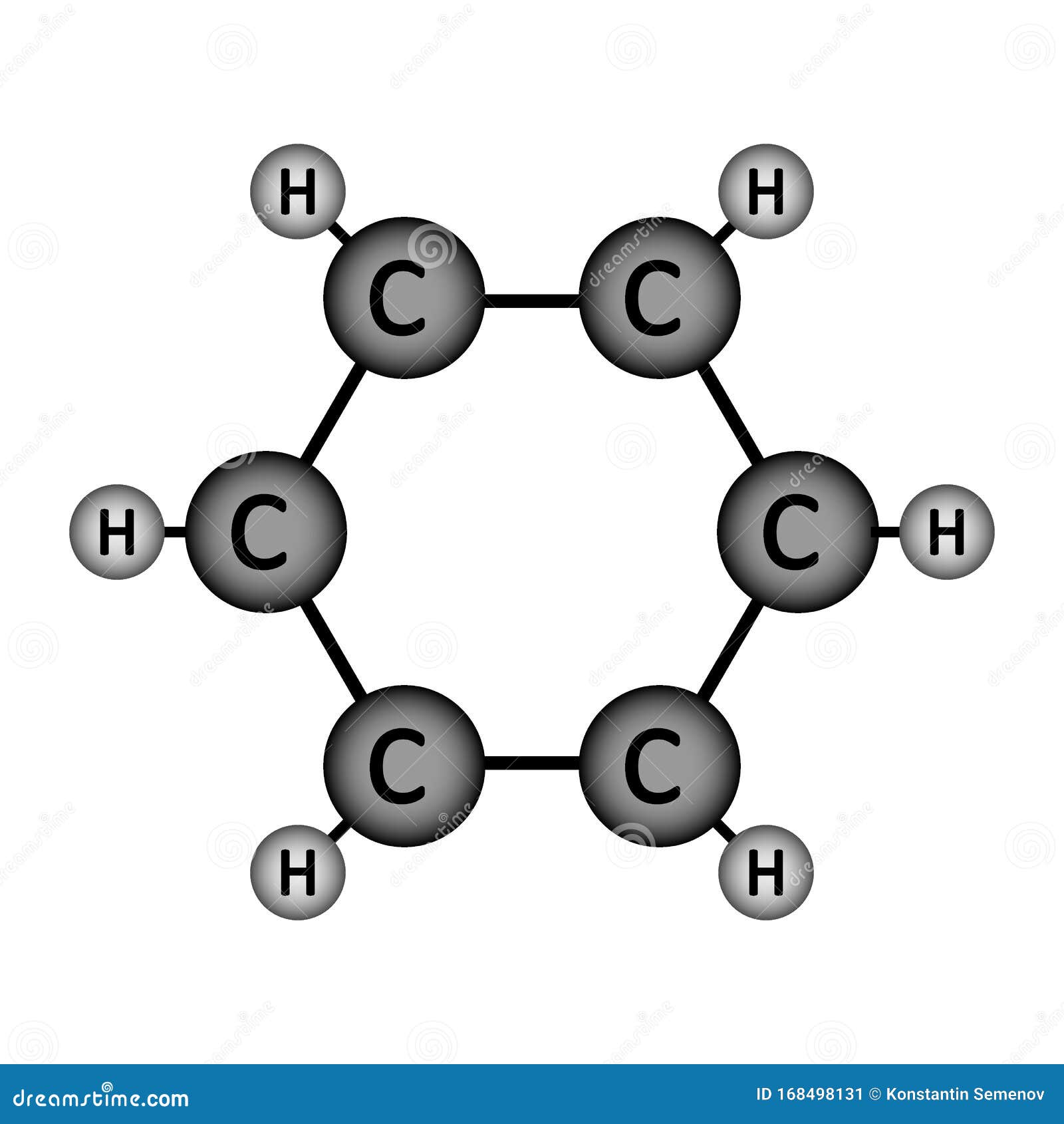 Benzene molecule icon stock illustration. Illustration of element ...