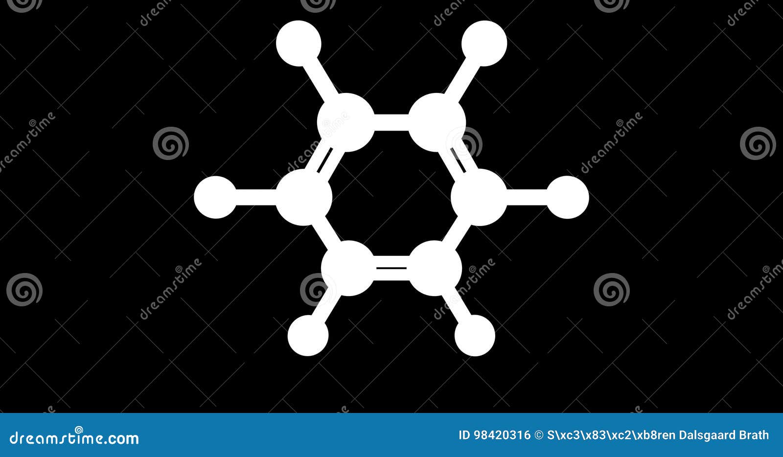 Benzene Molecule, Rotating Seamless Loop, 3d Animation, 4k 30fps Stock ...