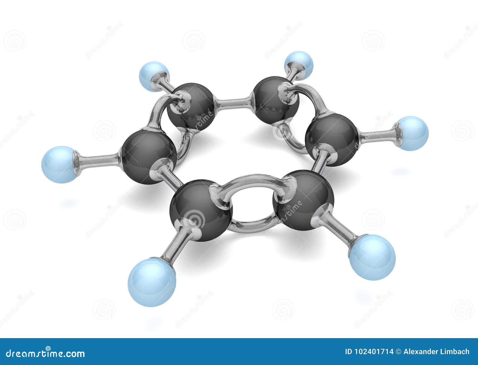 Benzene Molecule stock illustration. Illustration of scientific - 102401714