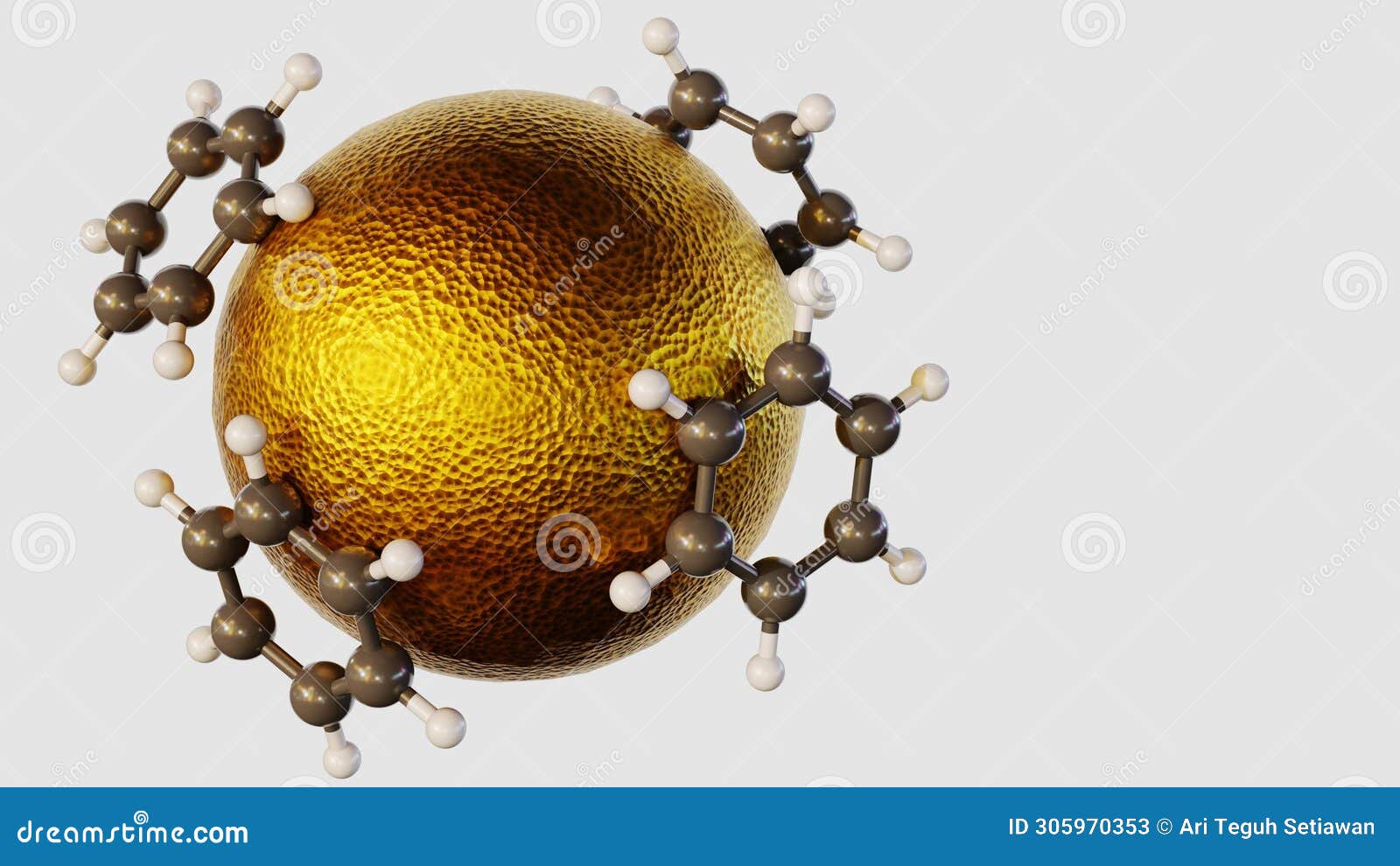 Nanoparticles Conjugated Haemogoblin Molecules Stock Image ...