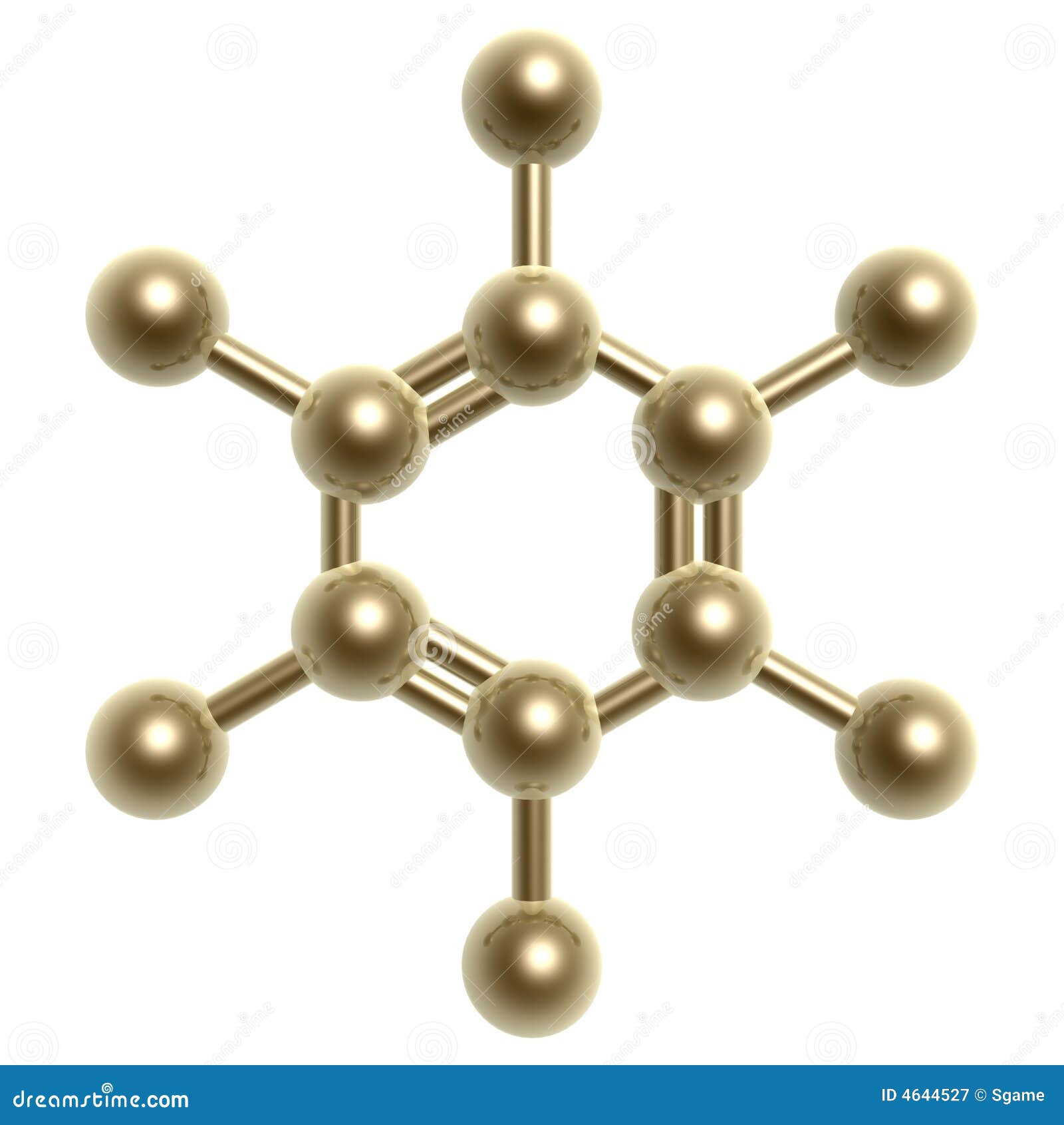 Benzene structure stock illustration. Illustration of hydrogen - 4644527