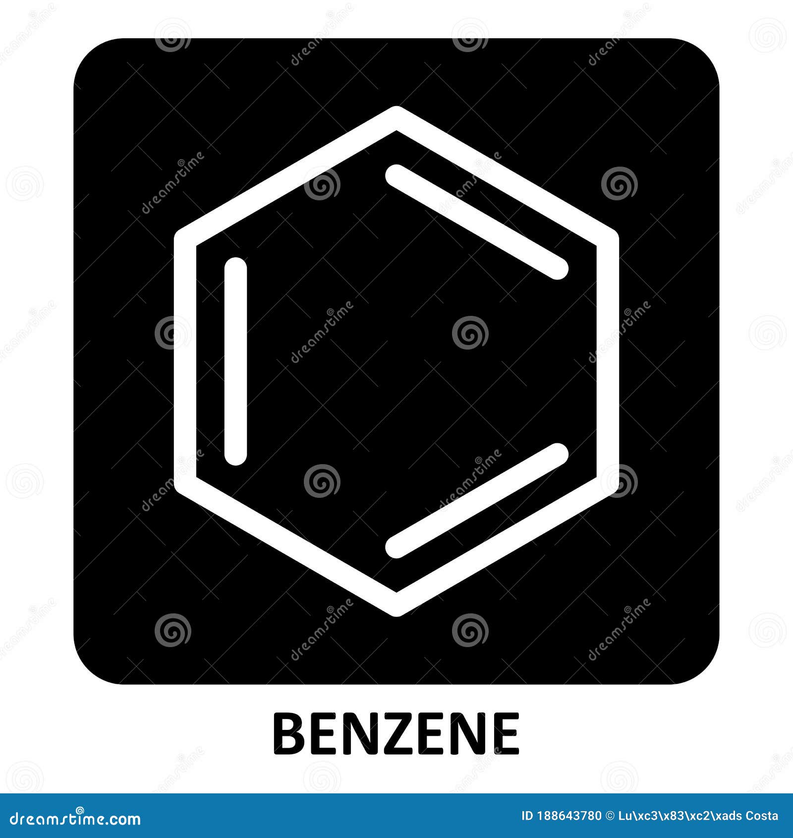 Benzene Symbol Illustration Stock Illustration - Illustration of school ...